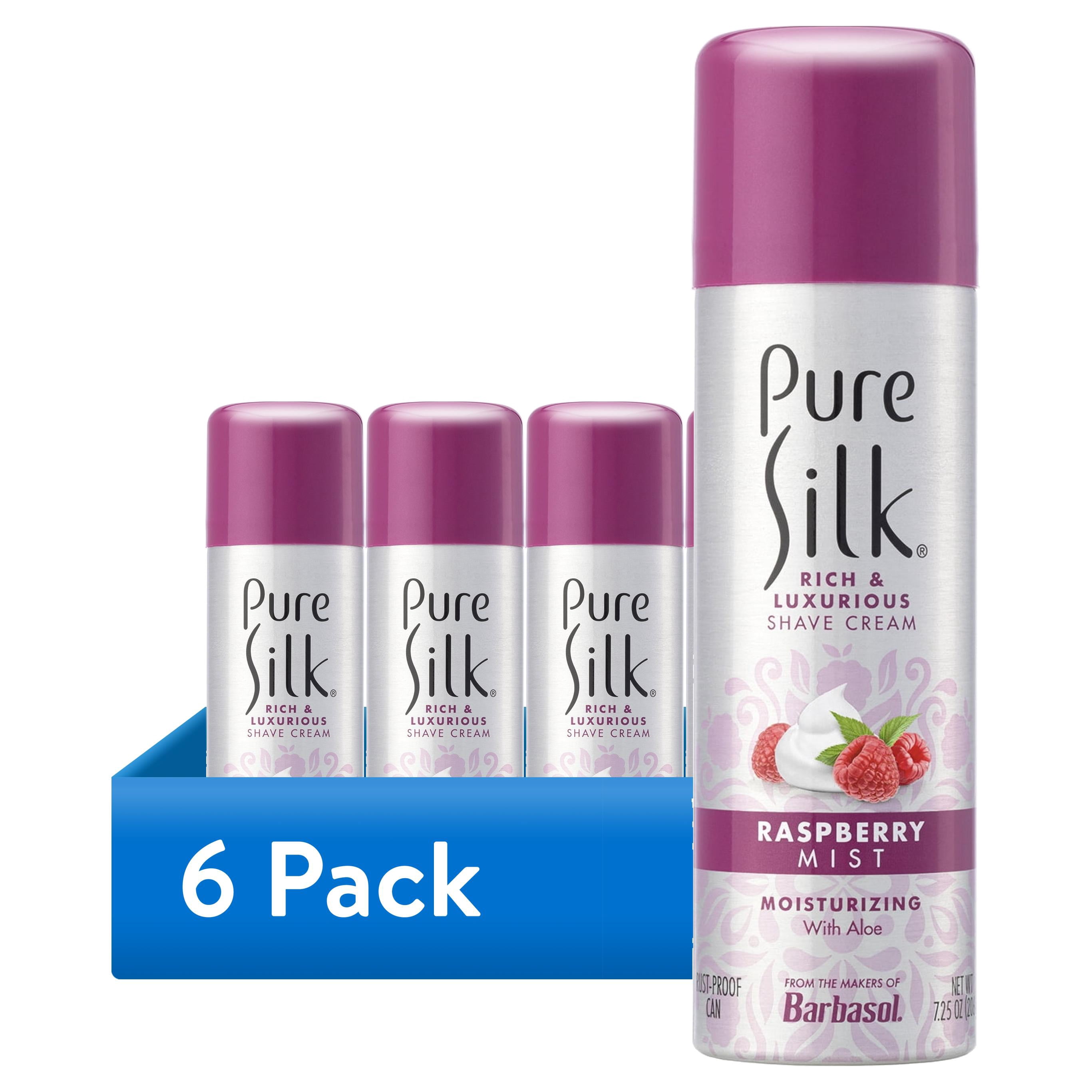 (6 pack) Pure Silk Raspberry Mist Spa Therapy Shave Cream for Women, 7. ...