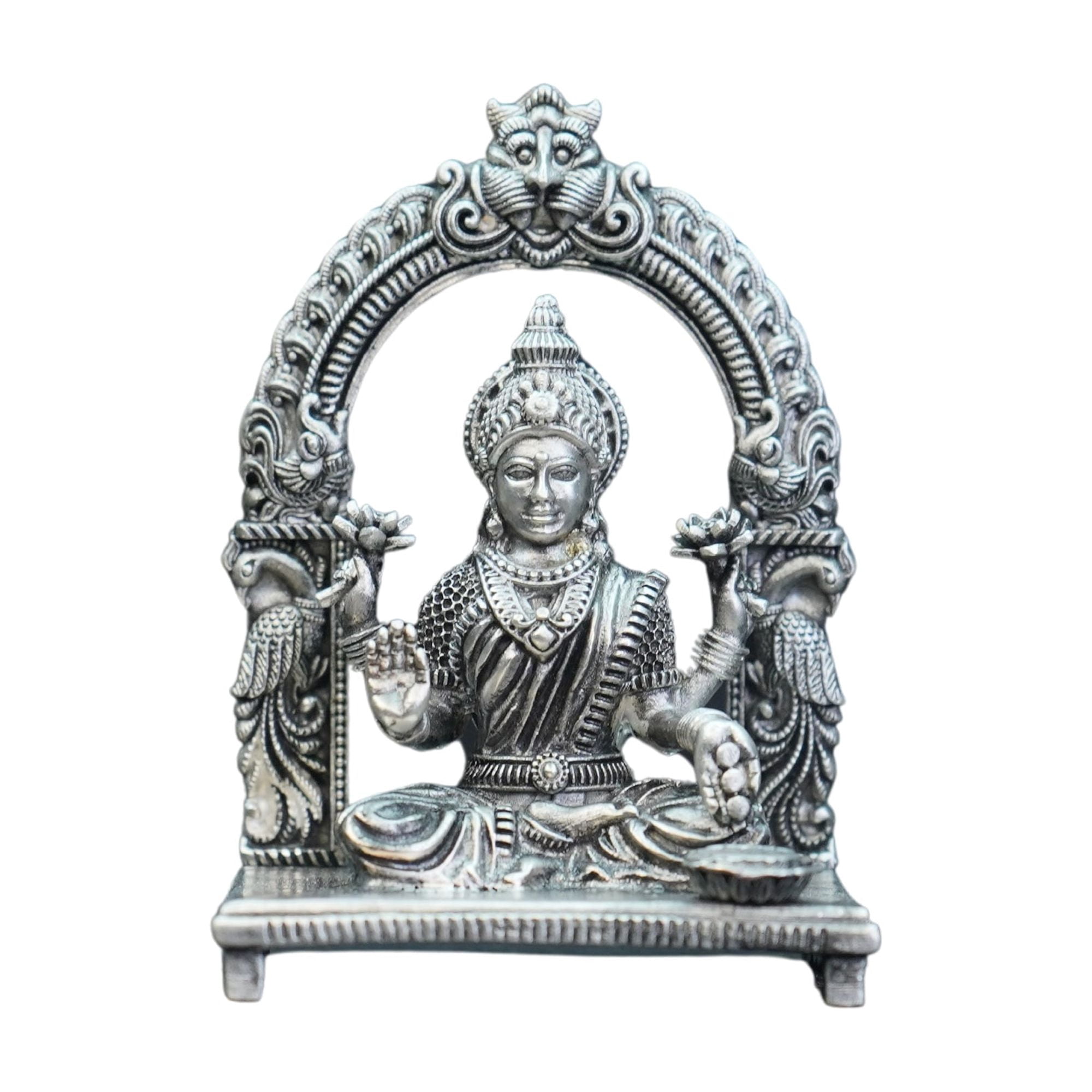 Pure Silver Antique Dhanalaxmi With Frame Sitting 54.49G - Walmart.com
