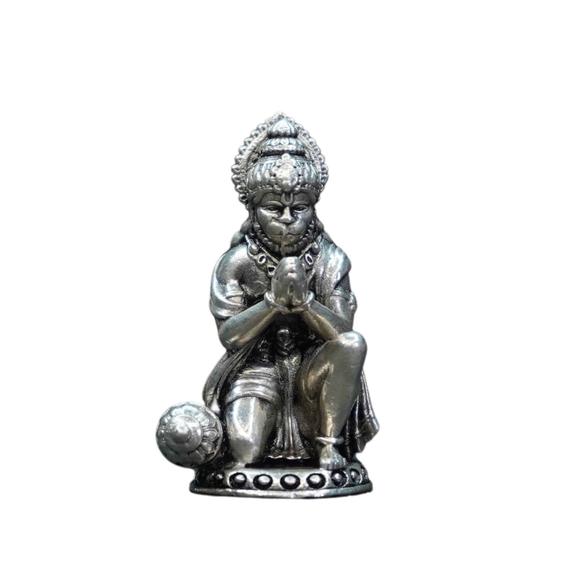 Pure Silver Antique Hanuman Sitting 27.82G - Walmart.com
