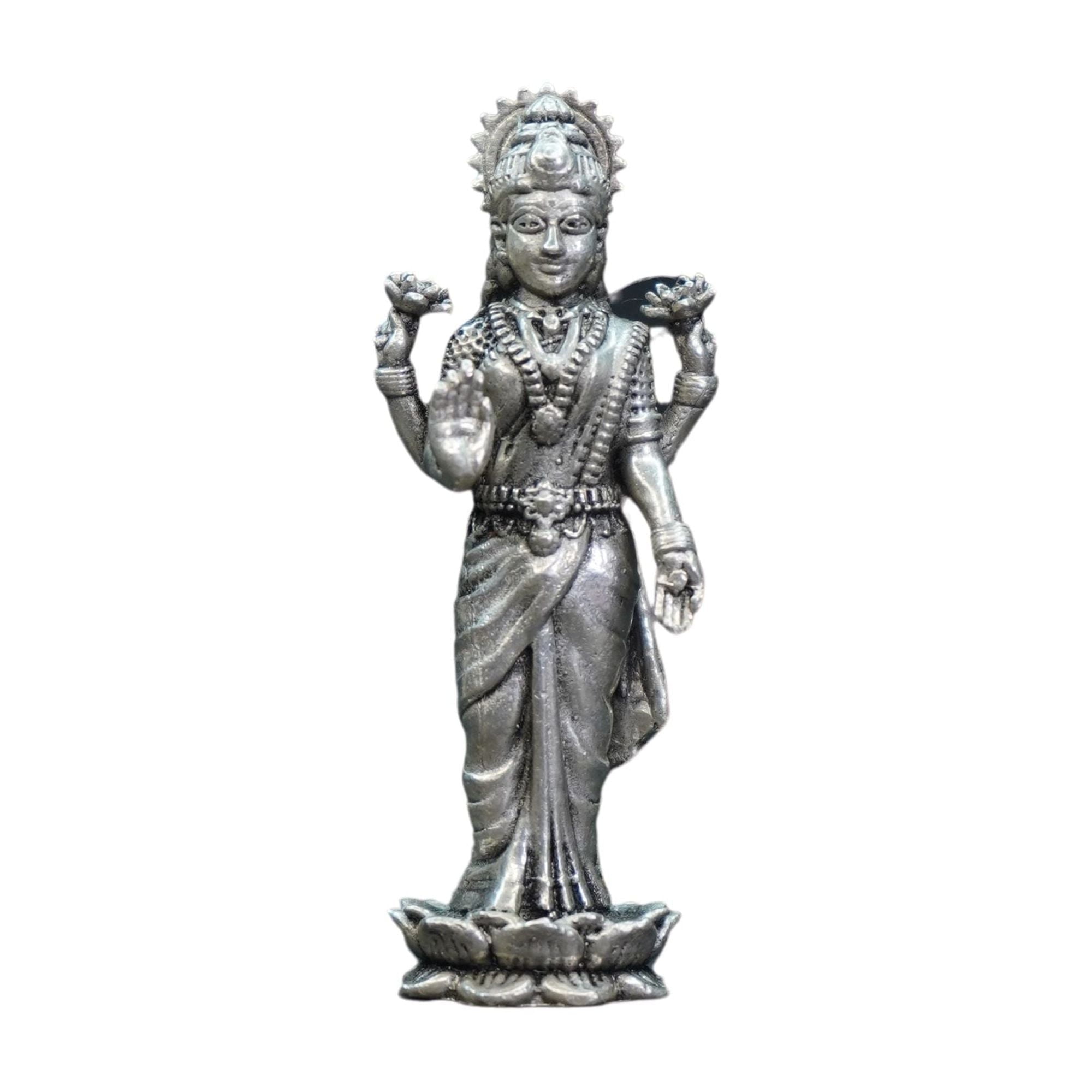 Pure Silver Antique Laxmi Small Standing 37.09G - Walmart.com