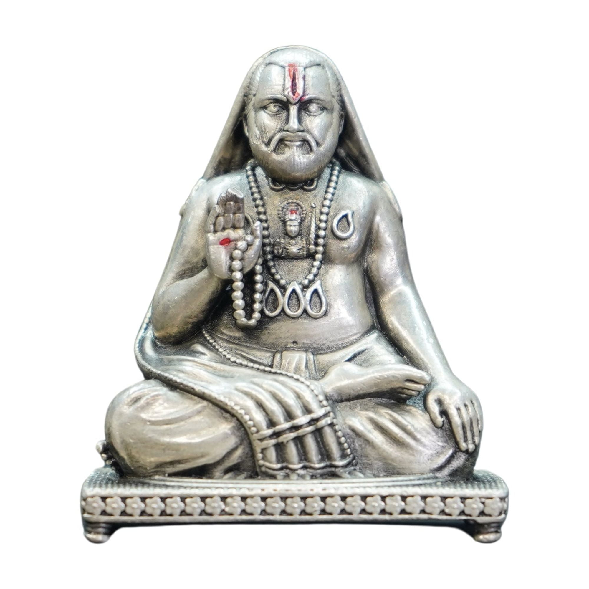 Pure Silver Antique Raghavendra Idol Small 59.61G - Walmart.com