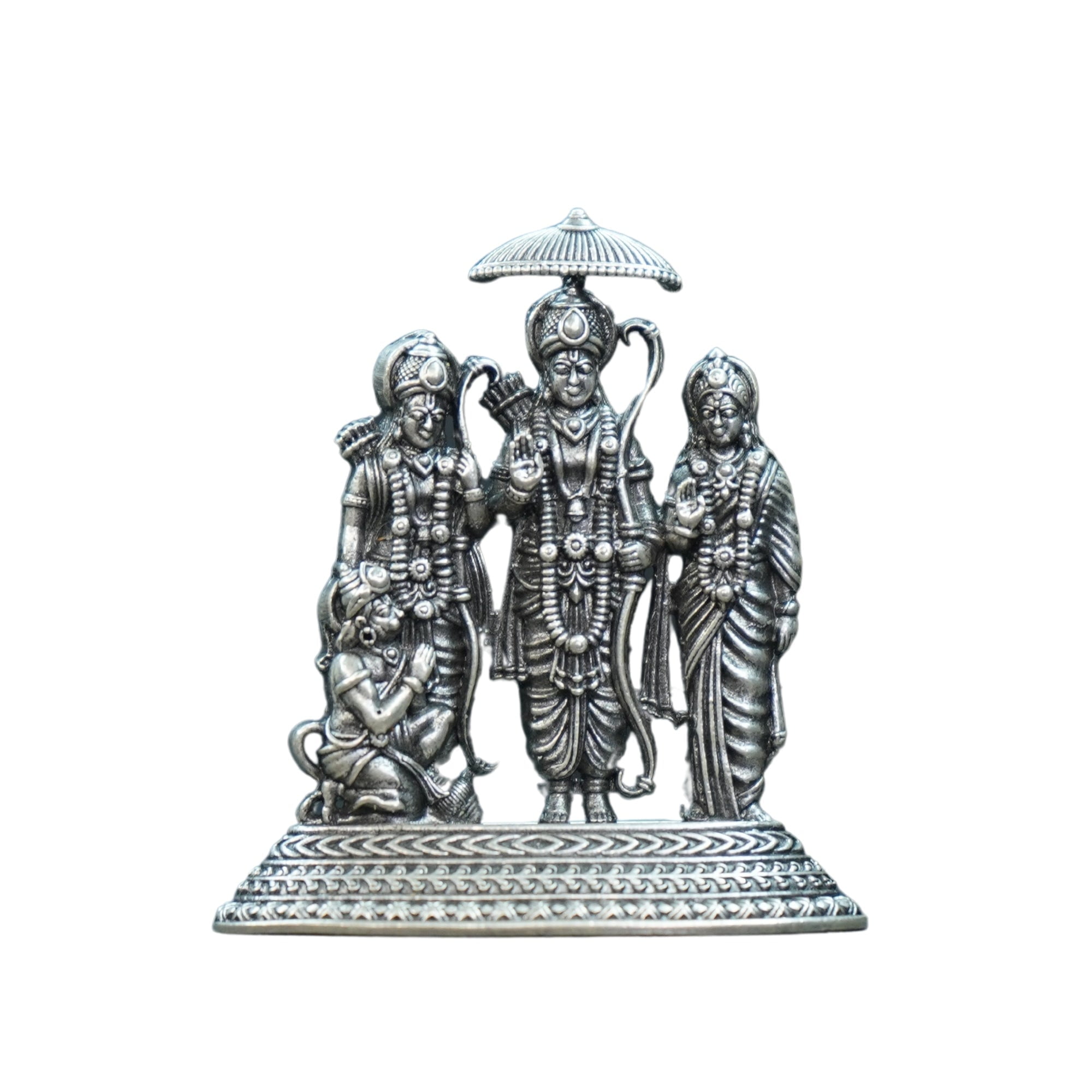 Pure Silver Antique Rama Family Big 23.33G, Ram Parivar, Silver Ram ...