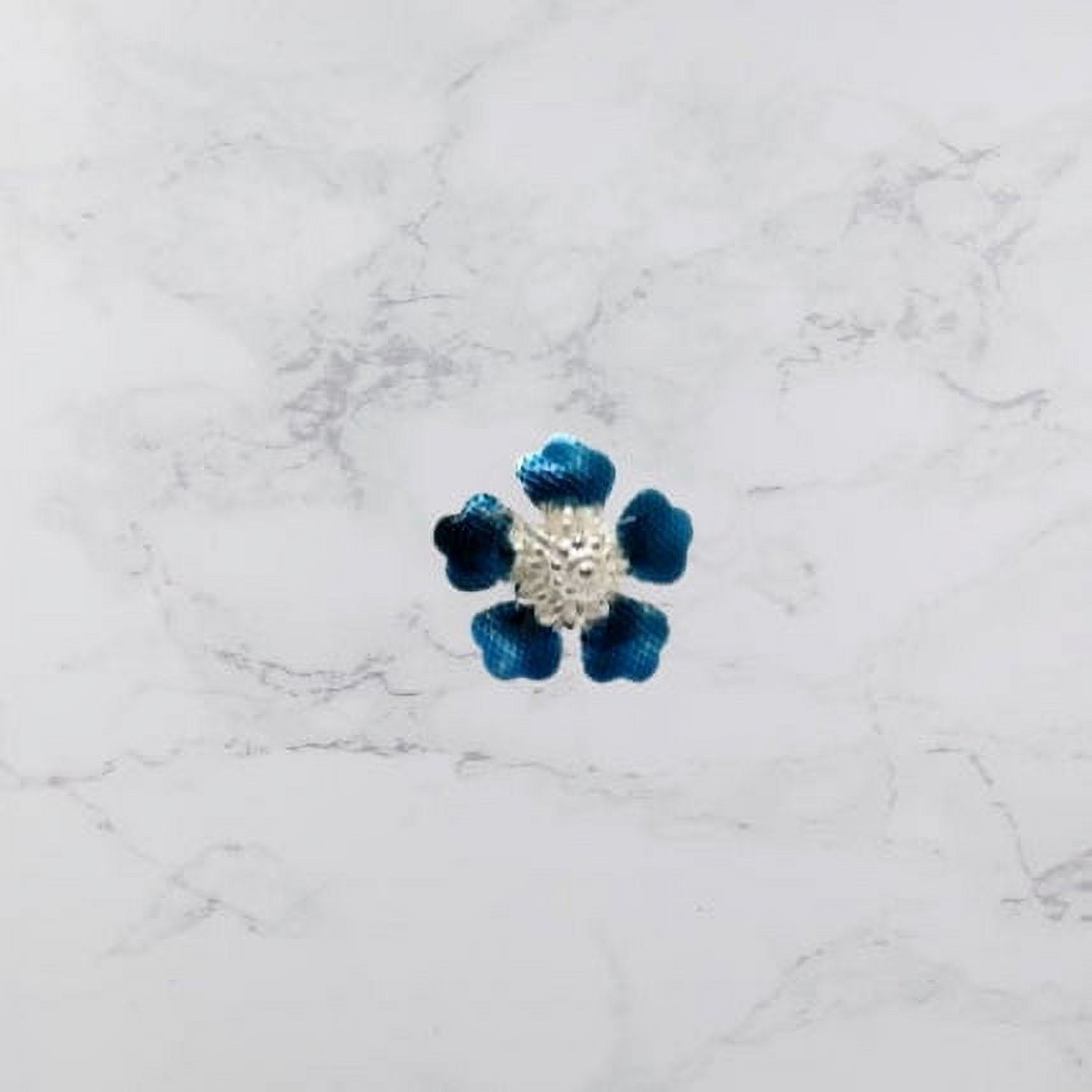 Pure Silver Blue Color Flowers 11g (Pack of 5), Pure Silver Gift Items ...