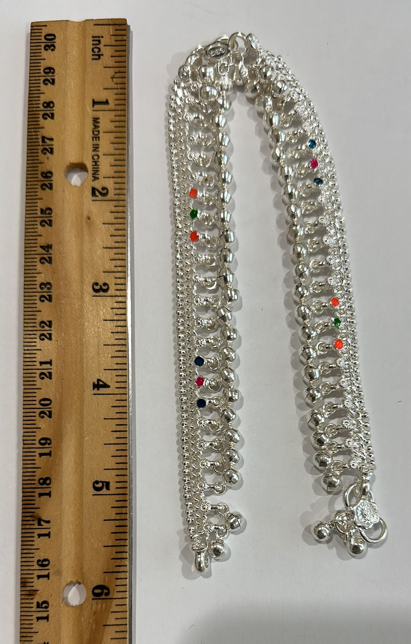 Pure Silver Color Anklets 40g - Walmart.com