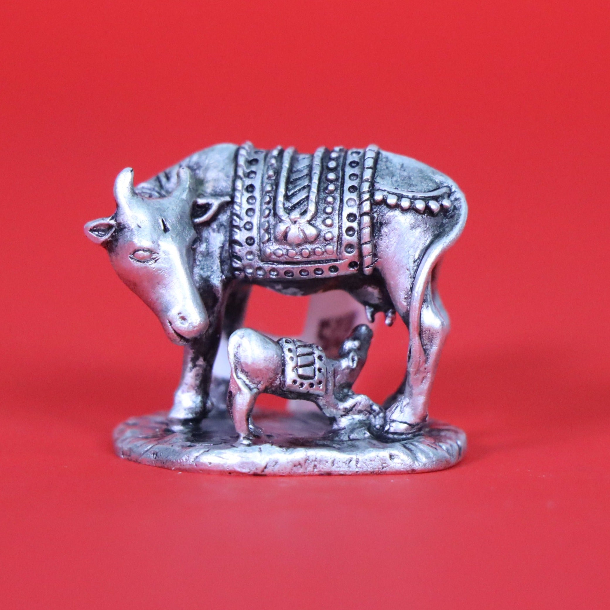 Pure Silver Cow And Calf Oxidized Antique Idol 29.33 Grams - Walmart.com