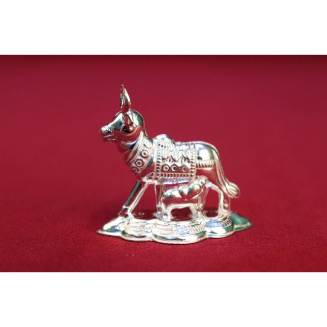 Pure Silver Cow and Calf Idols, Pure Silver Items, Silver Cow and Calf ...