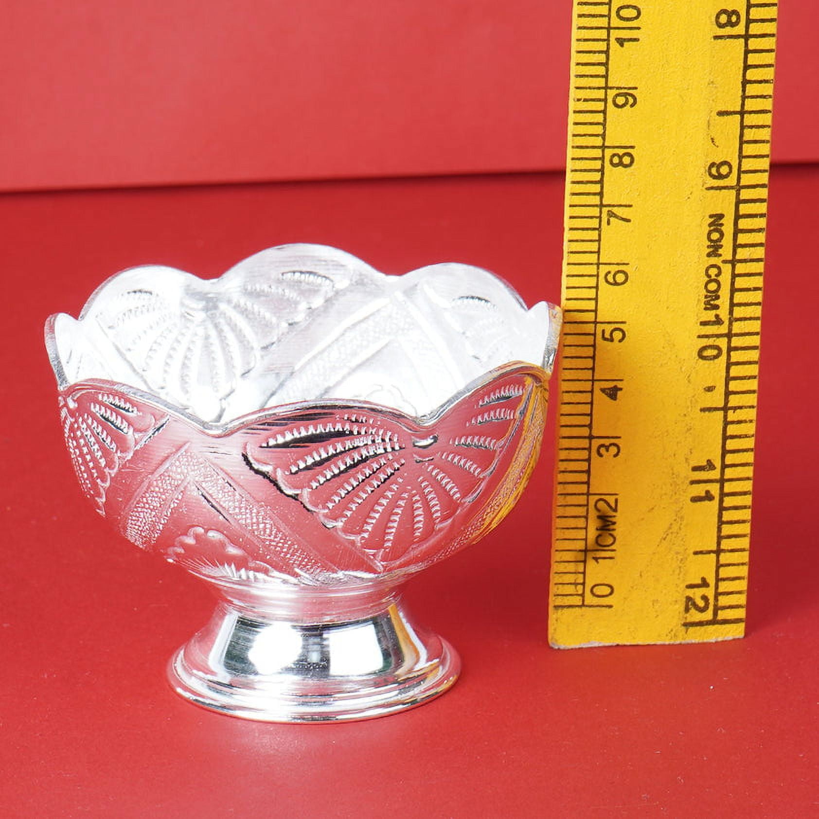 Pure Silver Designer Cup 33g, Silver Puja Vessel, Silver Worshipping ...