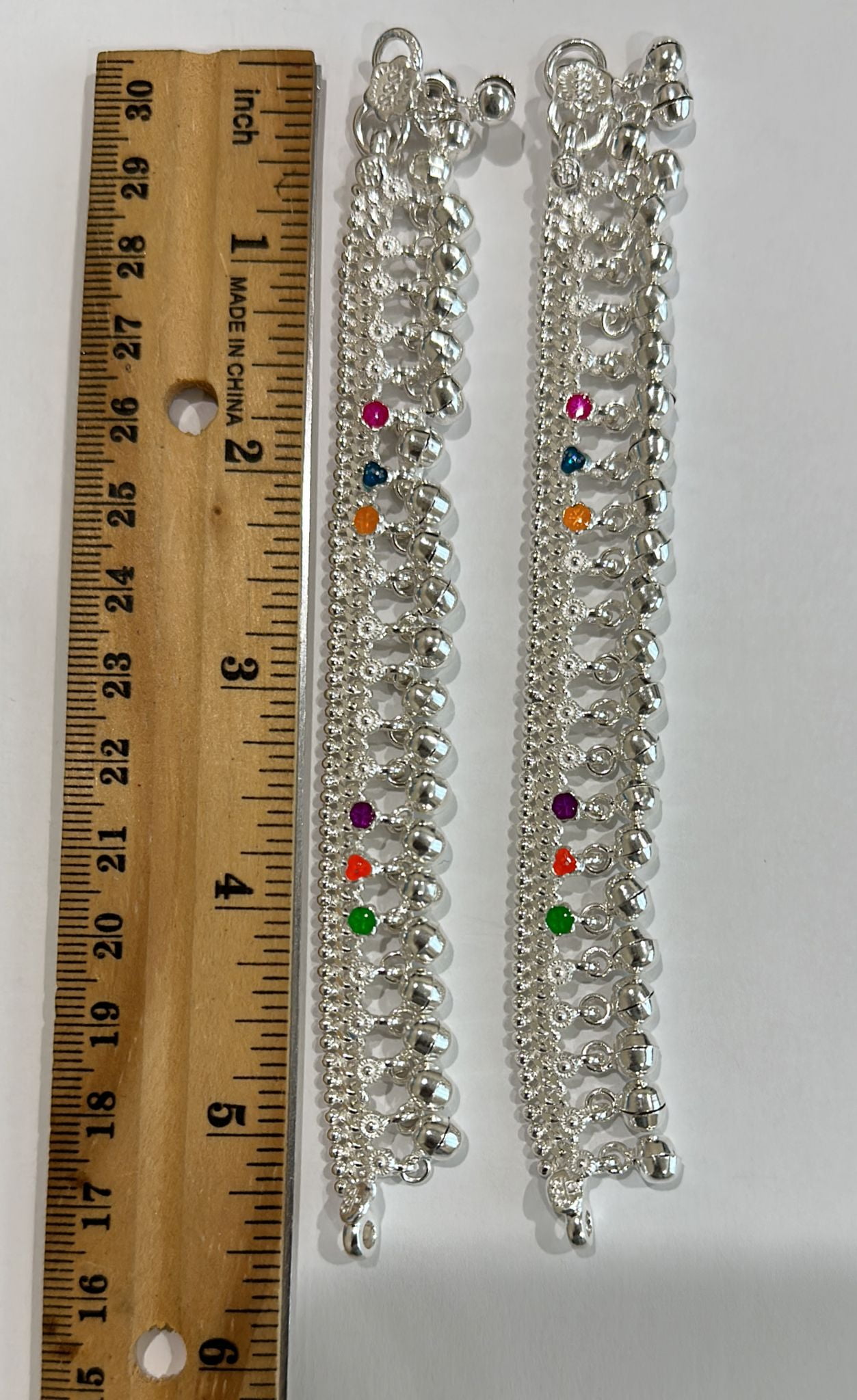 Pure Silver Enamels Color Anklets 40g - Walmart.com