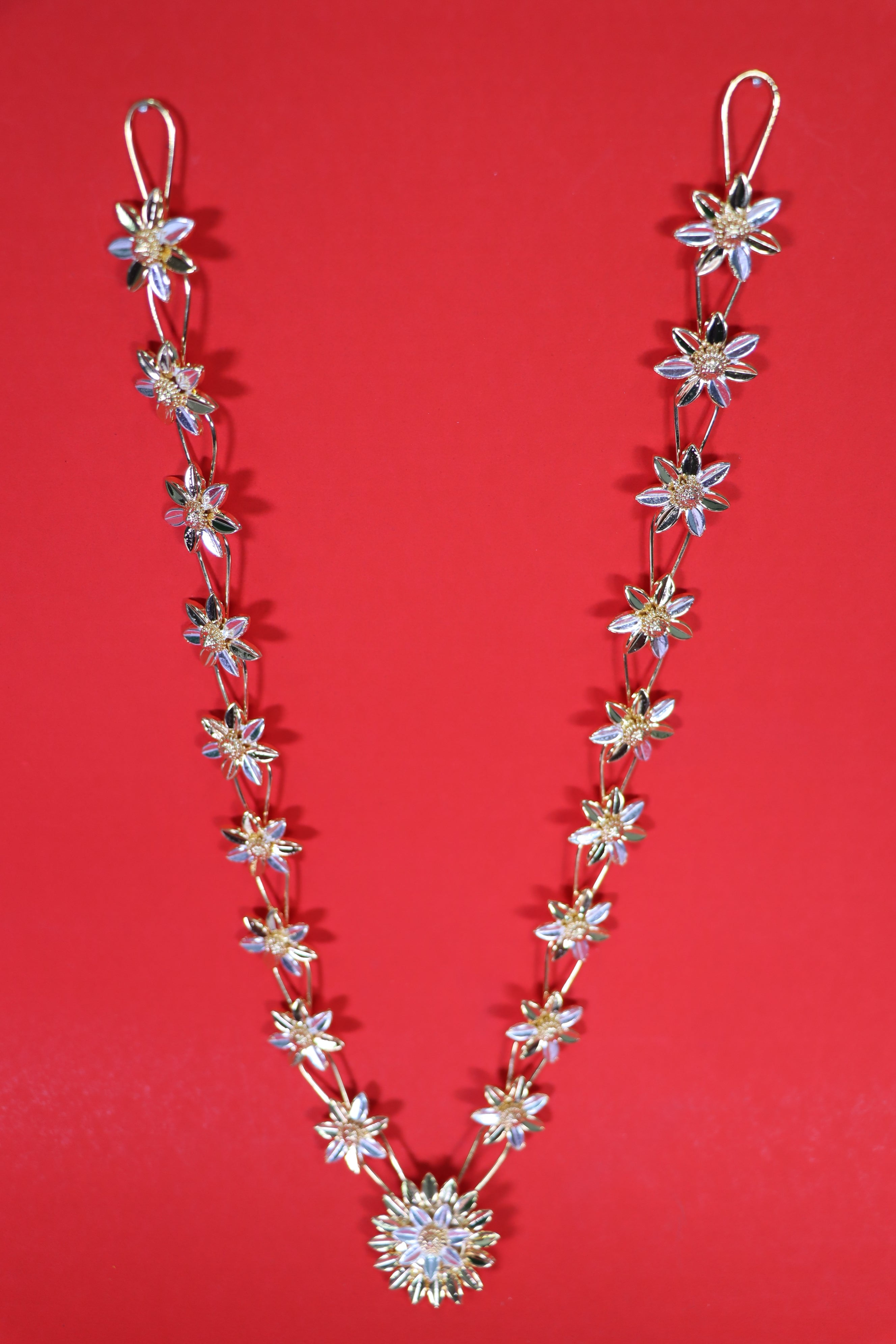 Pure Silver Flower Mala 86g, Multipurpose Floral Mala, silver Mala ...