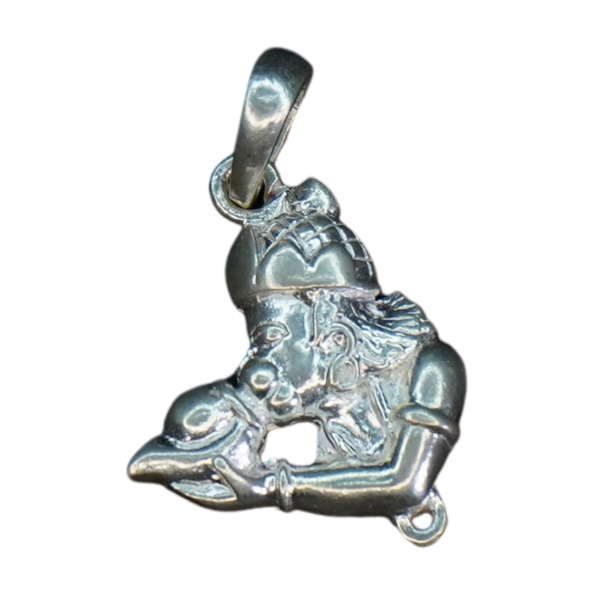 Pure Silver Hanuman With Shanku 3.05G, Hanuman Locket, Silver Hanuman ...