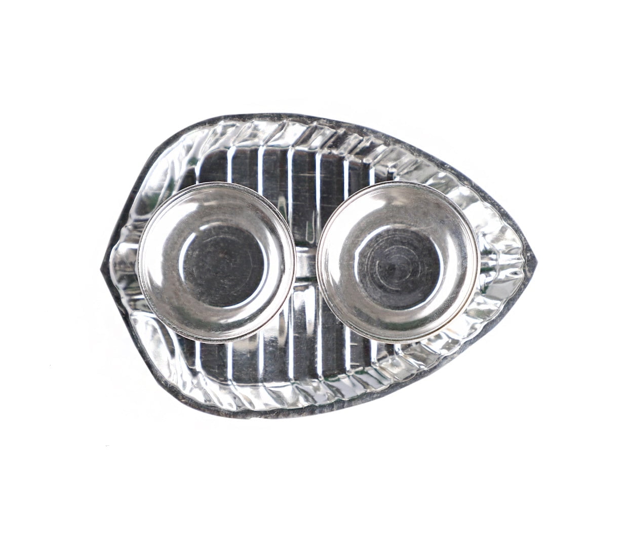 Pure Silver Kumkum And Gandham set in a leaf 25g, Silver Pooja Items ...