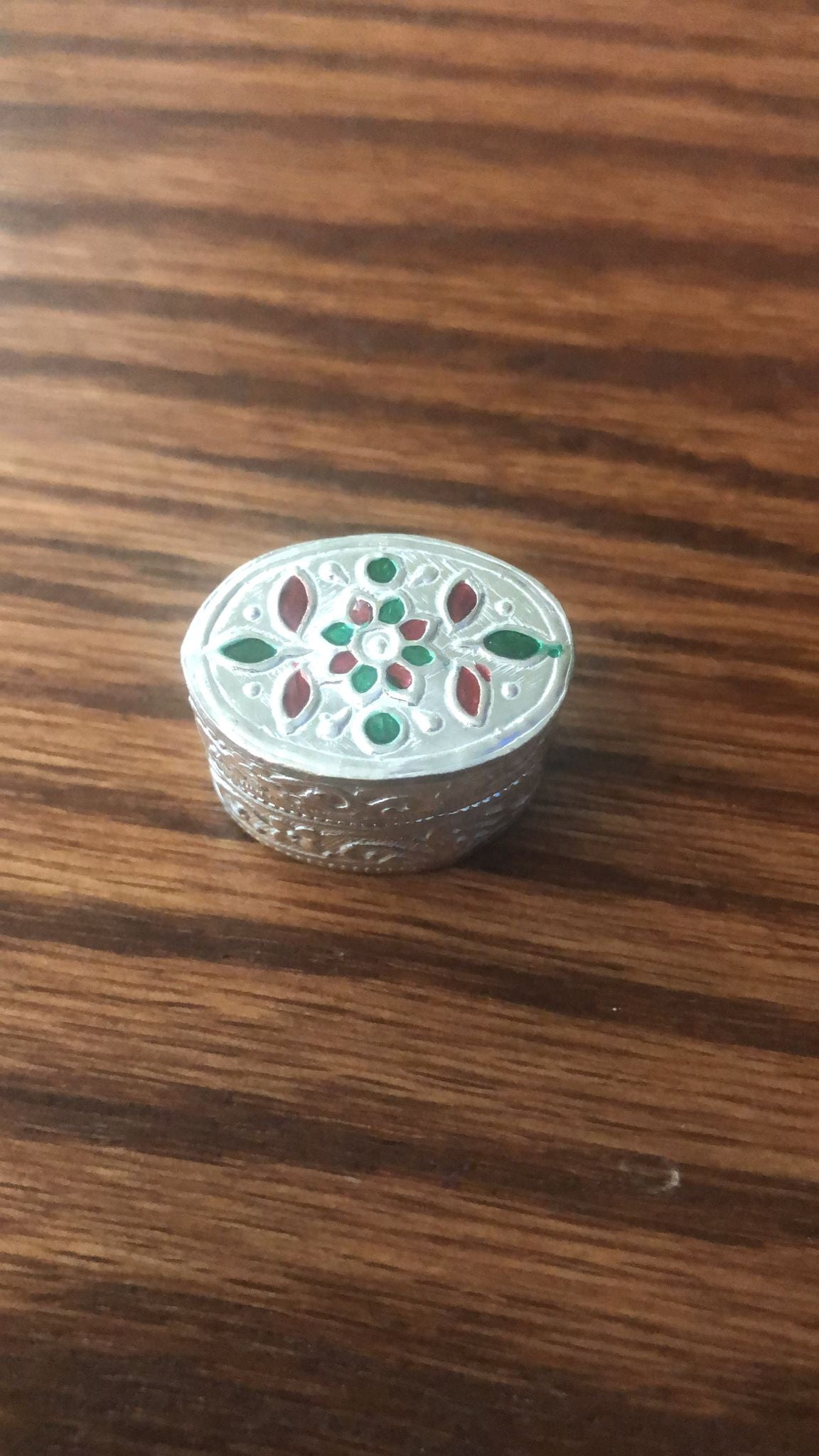 Pure Silver Kumkum Dabbi, Kumkum Box, Home Decor Item, Silver Kumkum ...