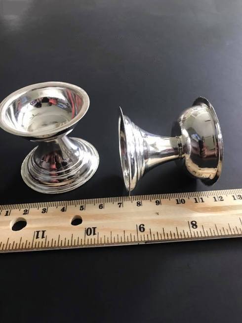 Pure Silver Pair Diya 14 grams, Diya Temple Pooja, Deepam for Temple ...