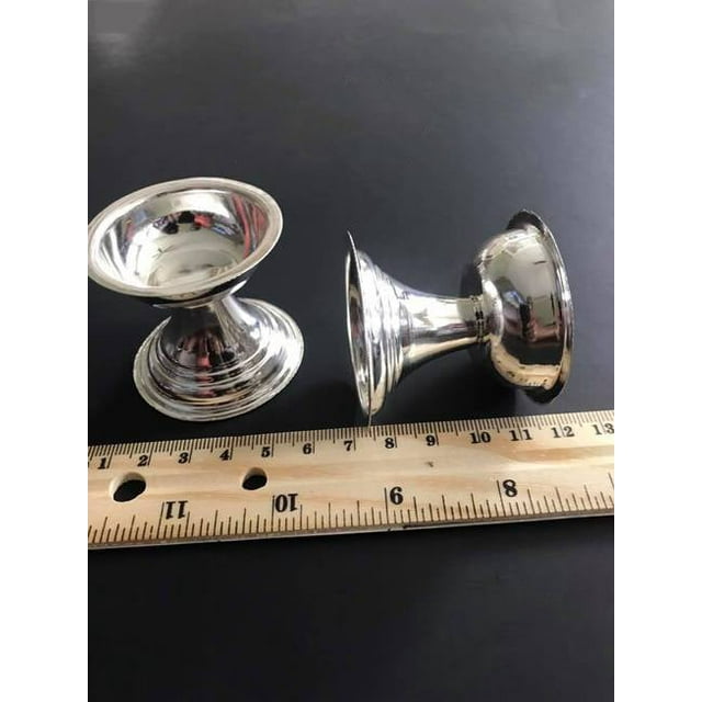 Pure Silver Pair Diya 14 grams, Diya Temple Pooja, Deepam for Temple ...