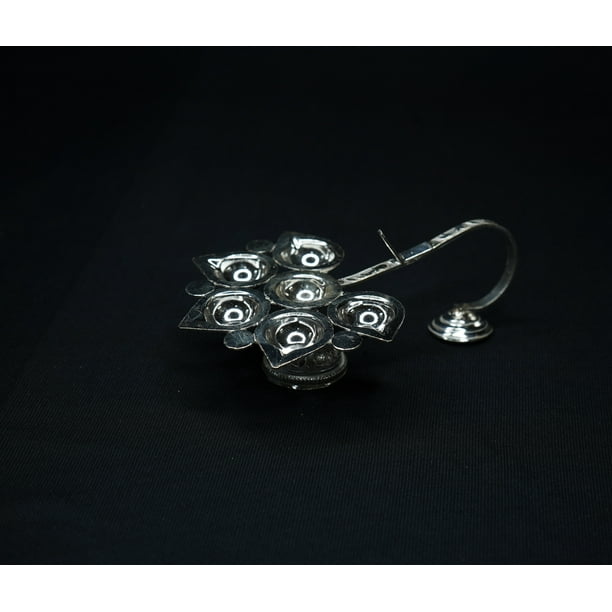 Pure Silver Panchaharathi 53g, Panchaharathi Temple Pooja, Arathi ...