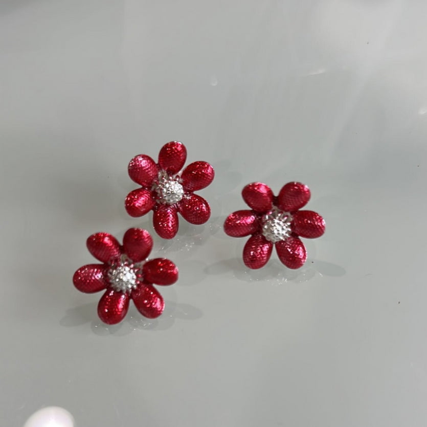 Pure Silver Red Color Flowers 9g (Pack of 3) - Walmart.com