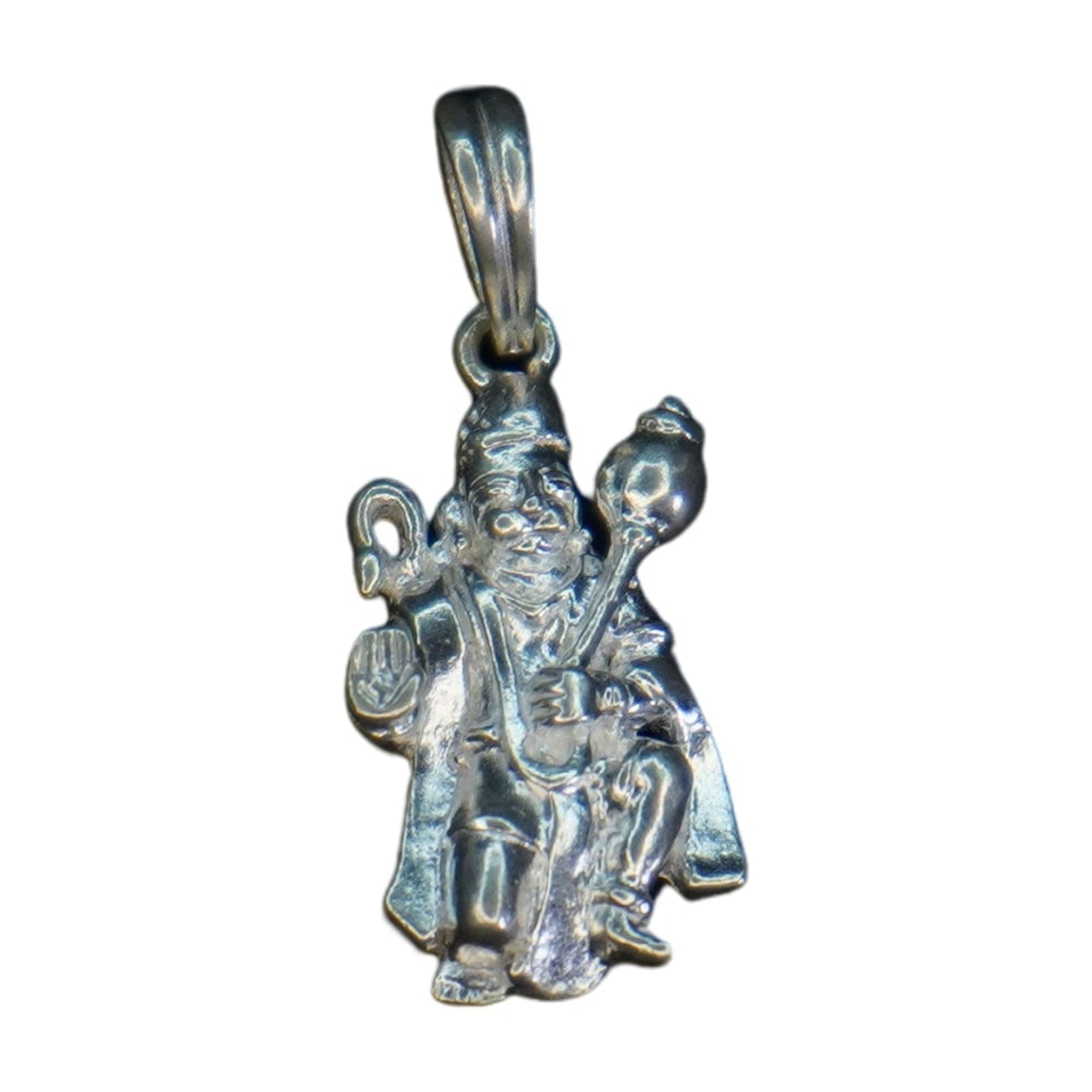 Pure Silver Sitting Hanuman With Gadha Pure Silver 3.05G, Hanuman ...