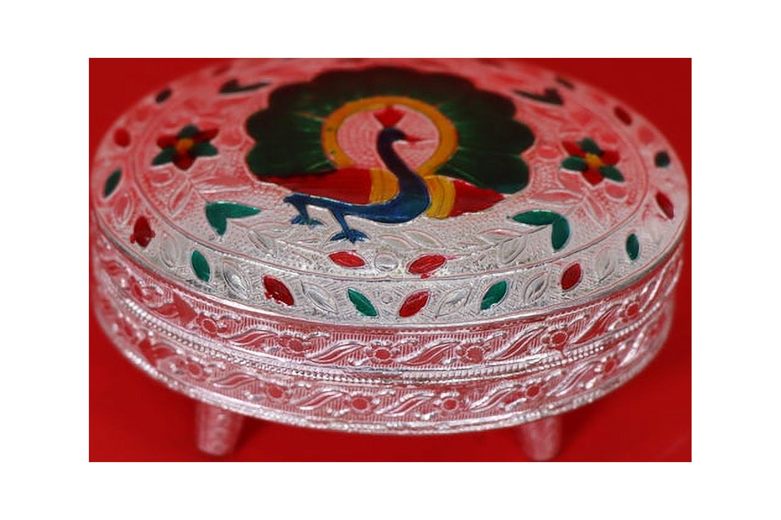 Pure Silver Soap Box Peacock Oval Shaped 72.7 g - Walmart.com