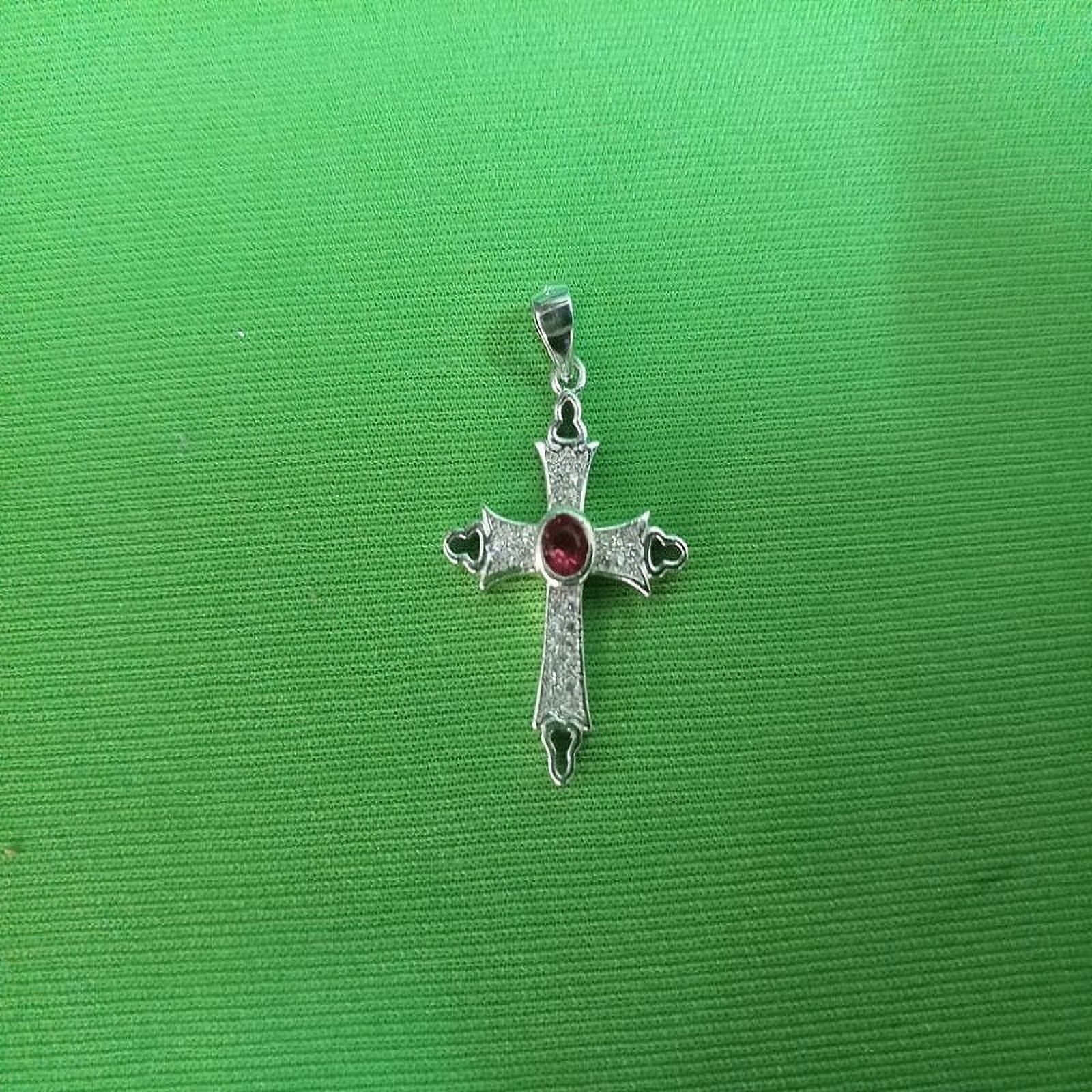 Pure Silver Stone Cross Locket Pendant 10g - Walmart.com