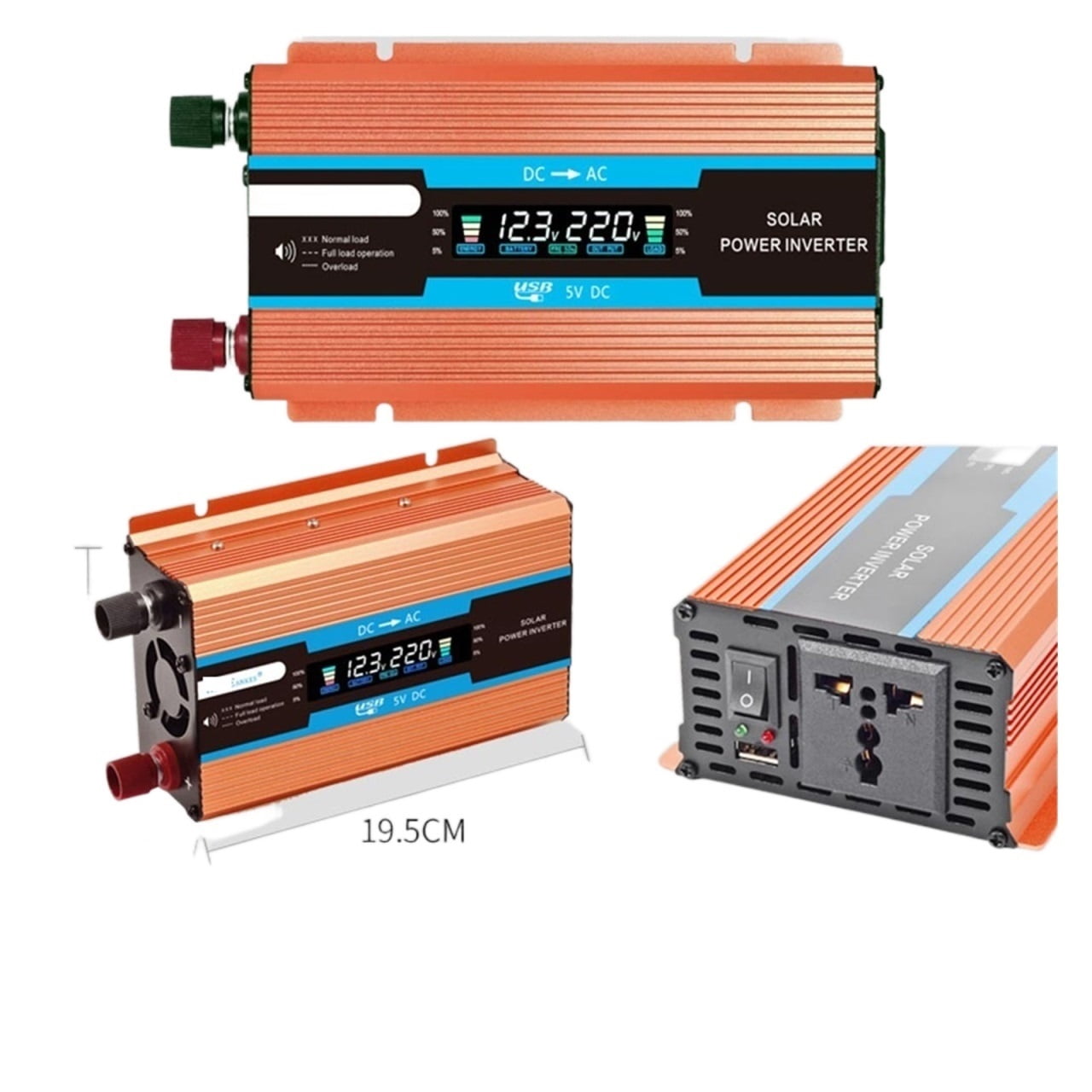 Pure Sine Home Power Inverter 600W 1200W 1600W 2200W 2600W 12V 220 ...