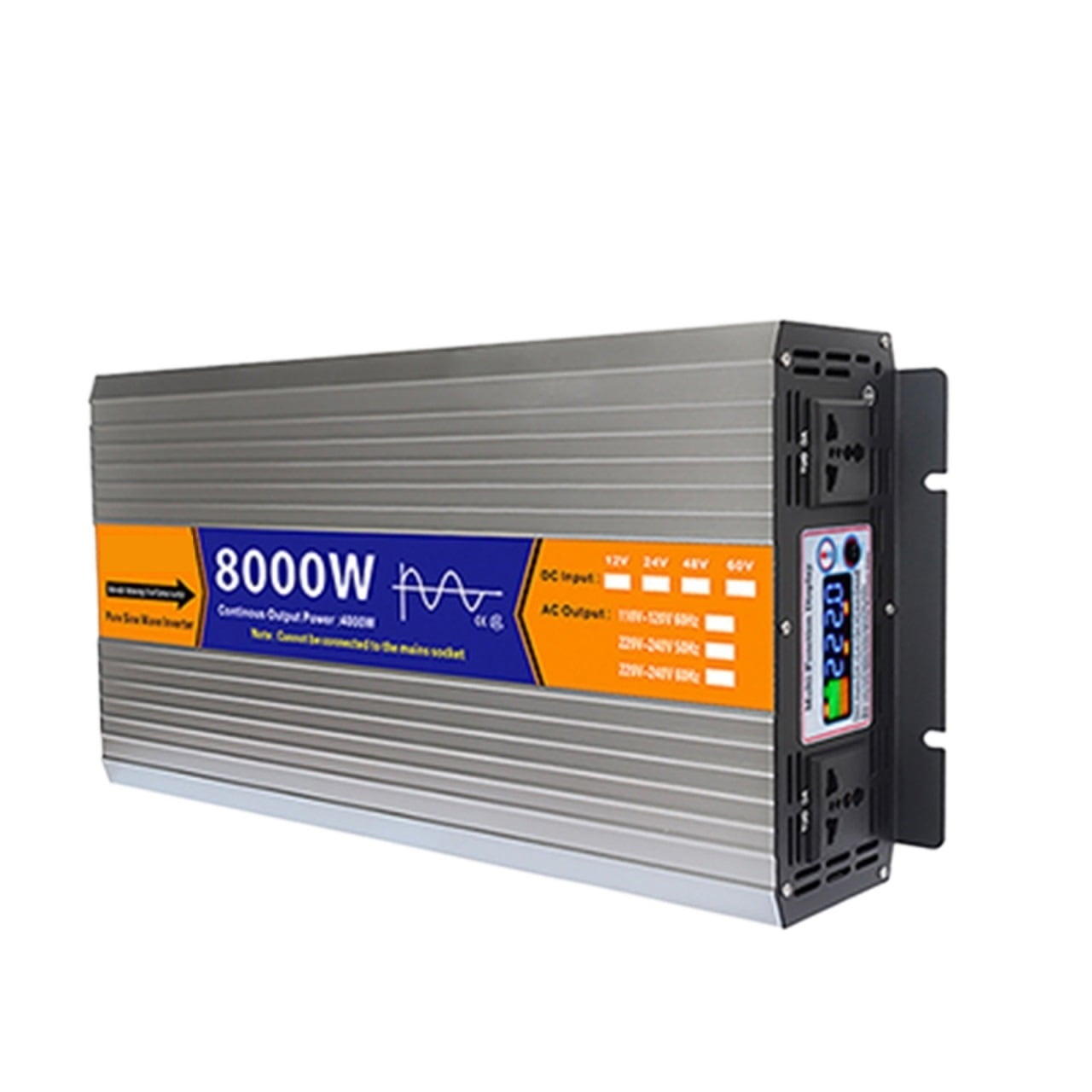 Pure Sine Save Inverter 8000W 6000W DC 12V/24V To AC Voltage ...
