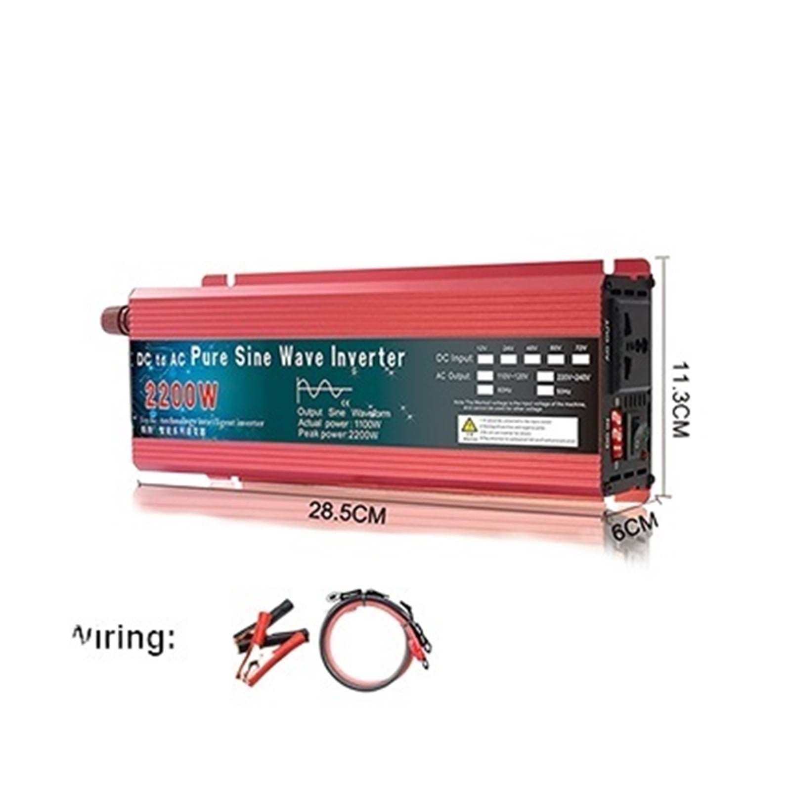 Pure Sine Wave Inverter 12V 24V 220 110 1000W 1600W 2000W 3000W Power ...