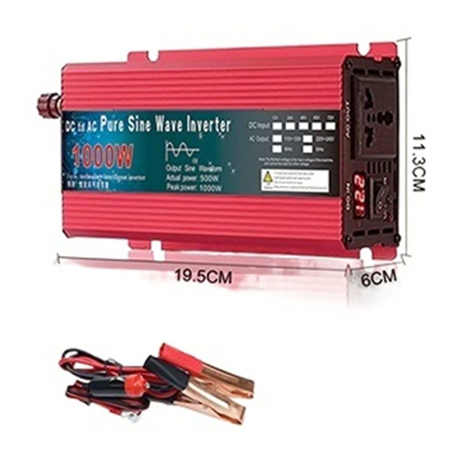 Pure Sine Wave Inverter 12V 24V 220 110 1000W 1600W 2000W 3000W Power Converter Solar 12V To 220 ...