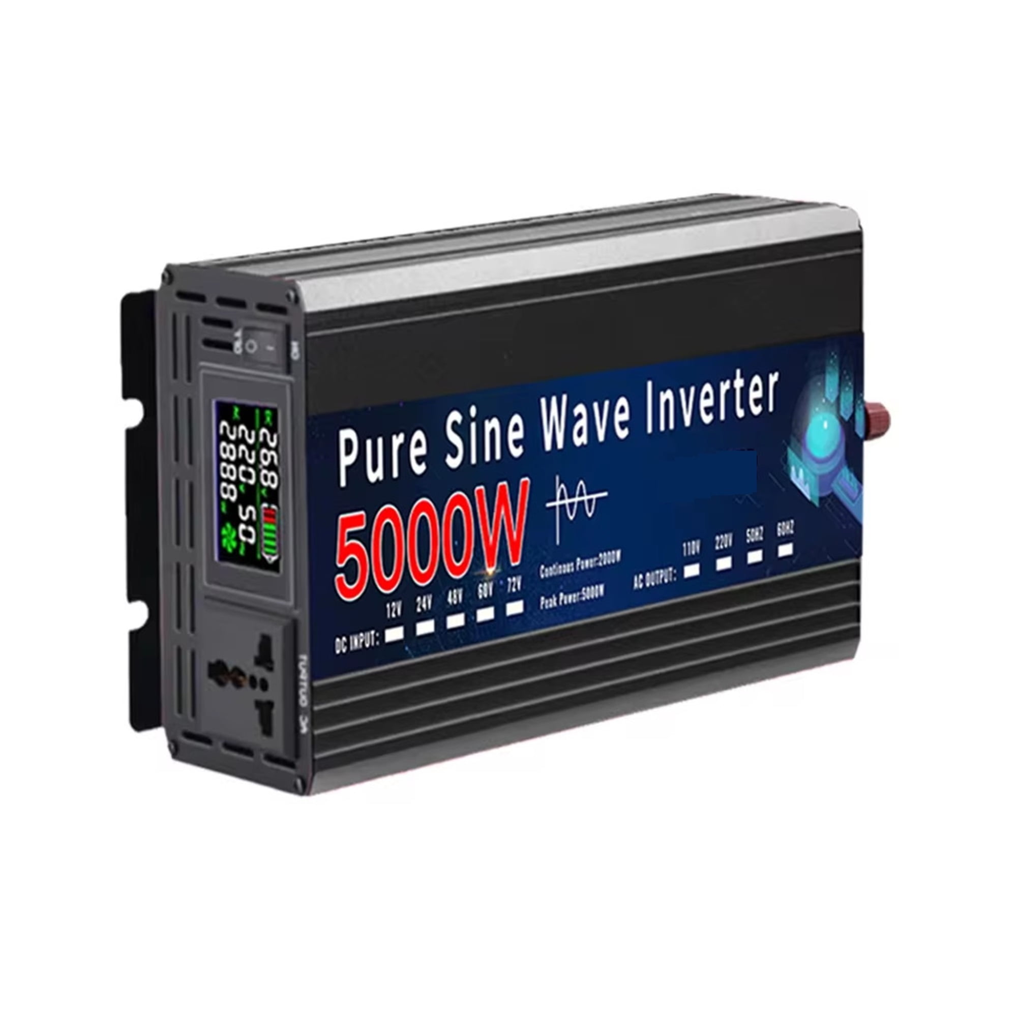 Pure Sine Wave Inverter 12V/24V 220 4000W 5000W DC To AC Power Car ...