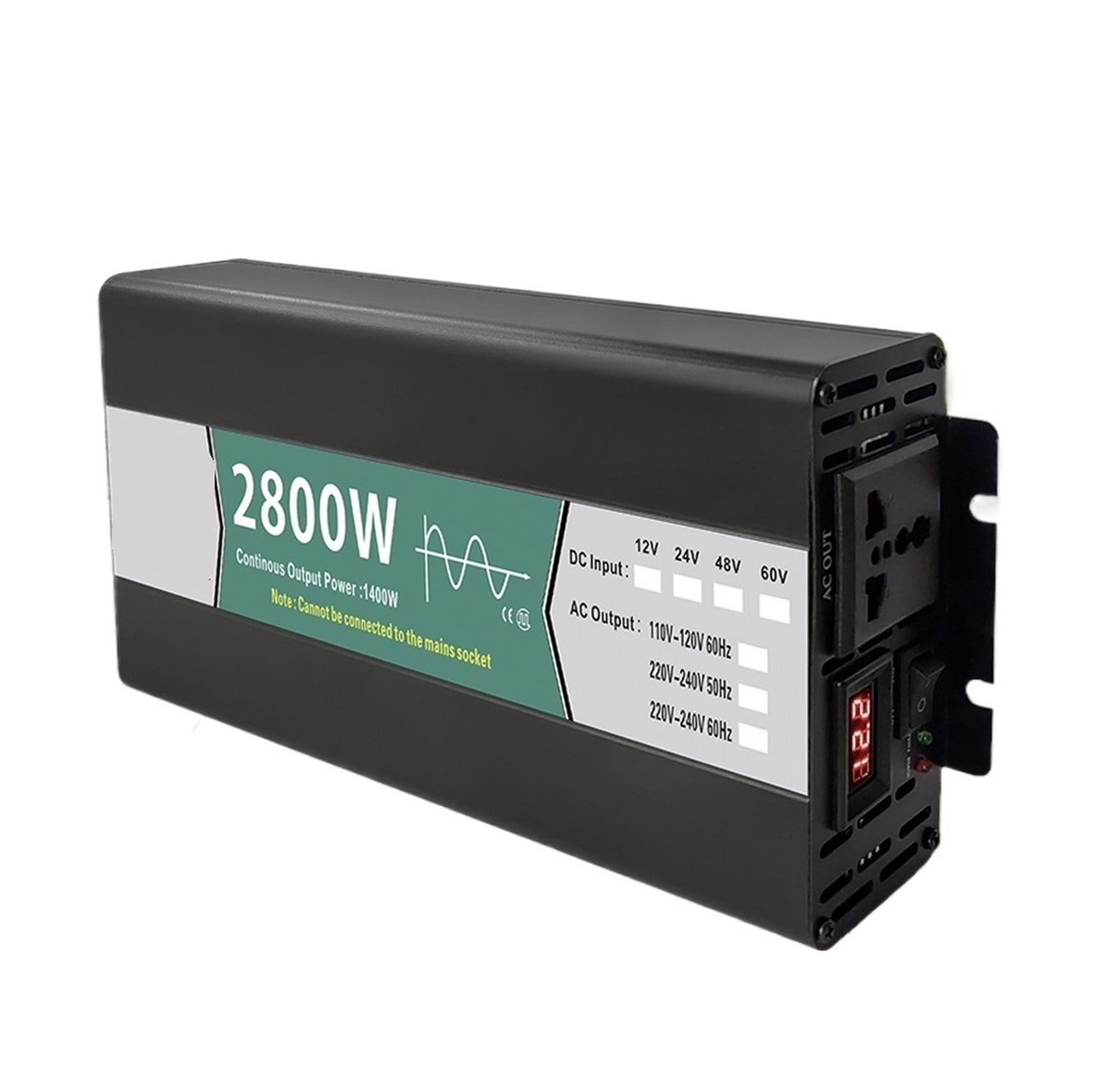 Pure Sine Wave Inverter 12V 24V 48V 60V DC To AC 800W 1600W 2800W ...