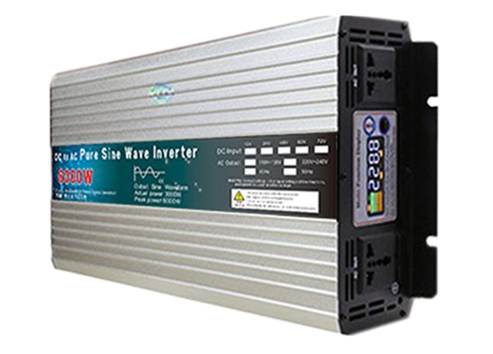 Pure Sine Wave Inverter 12V/24V/48V/60V To 110 220 6000W 8000W Voltage ...