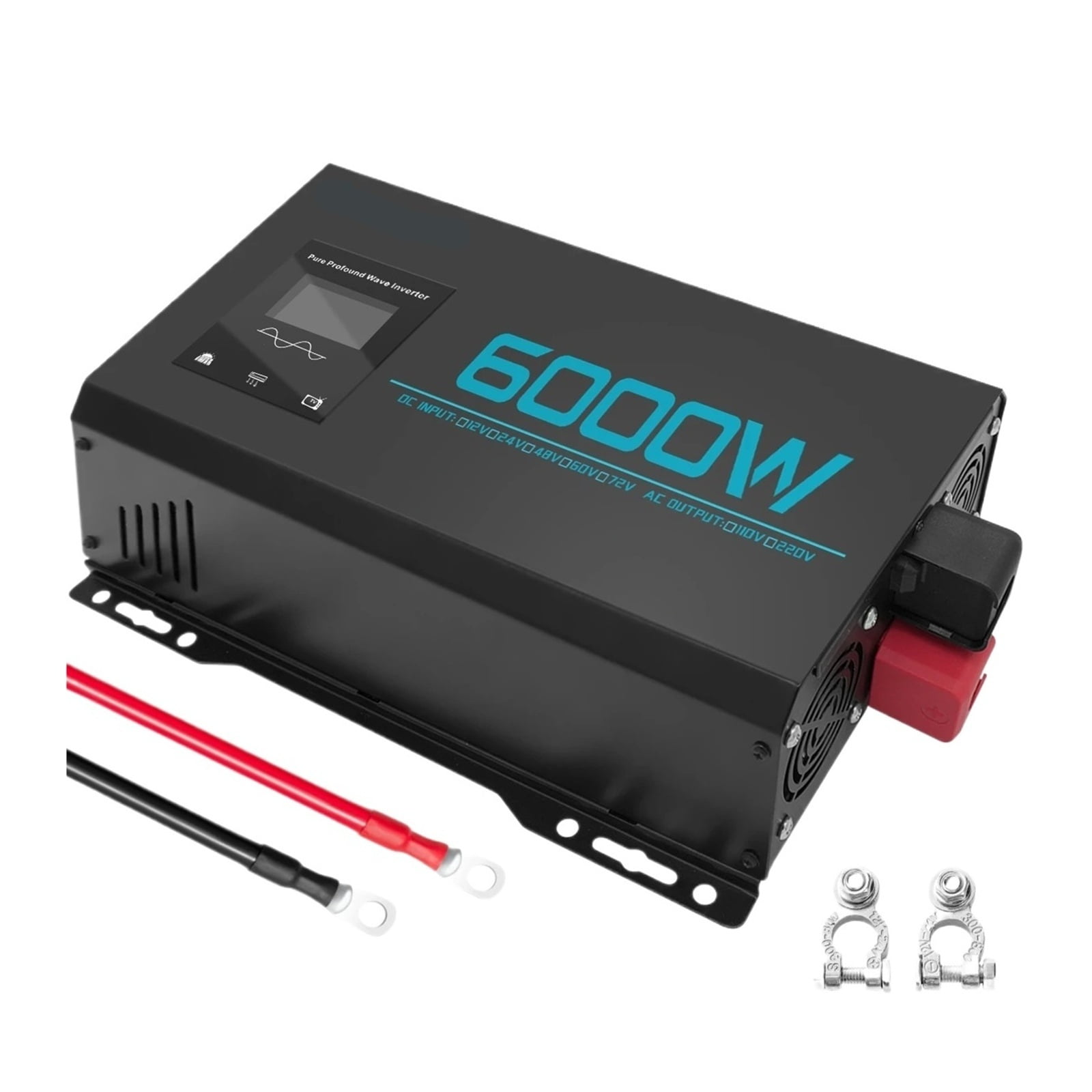 Pure Sine Wave Inverter 12V 6000W DC To AC Power Converter Car Solar ...