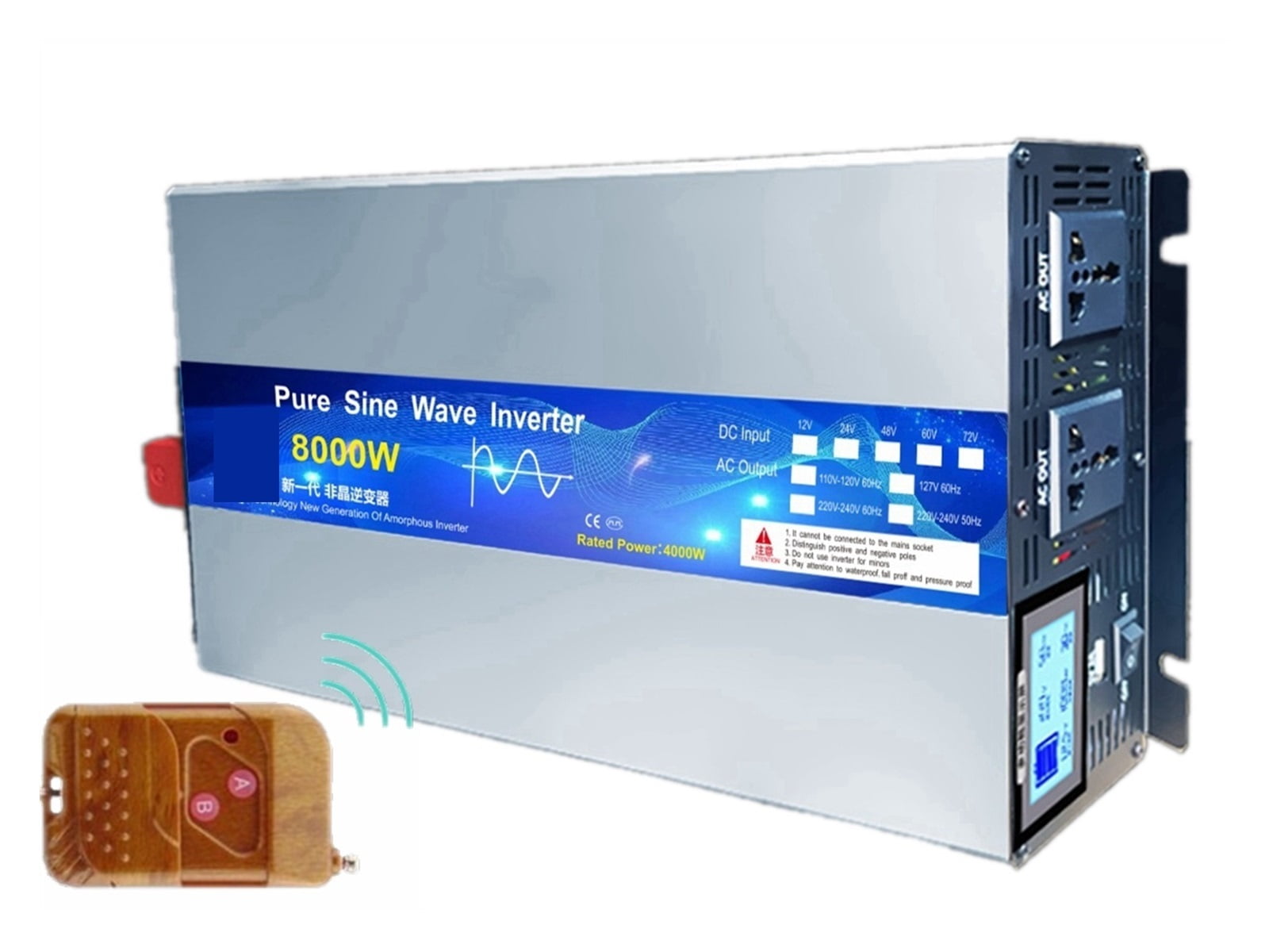 Pure Sine Wave Inverter 12v 220 DC 12V 24V 60V 72V To AC 110 220 Power ...