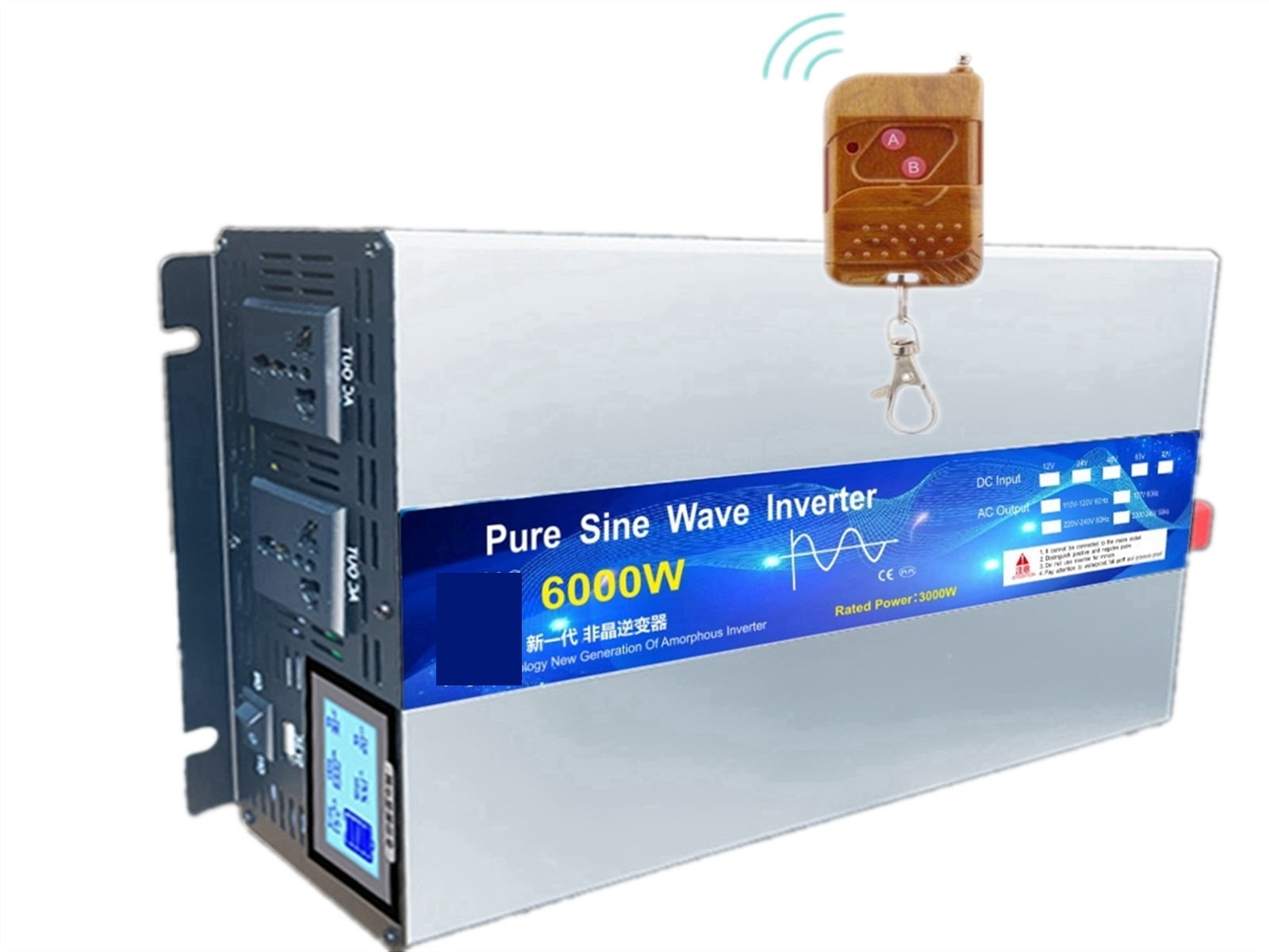 Pure Sine Wave Inverter 12v 220 DC 12V 24V 60V 72V To AC 110 220 Power ...