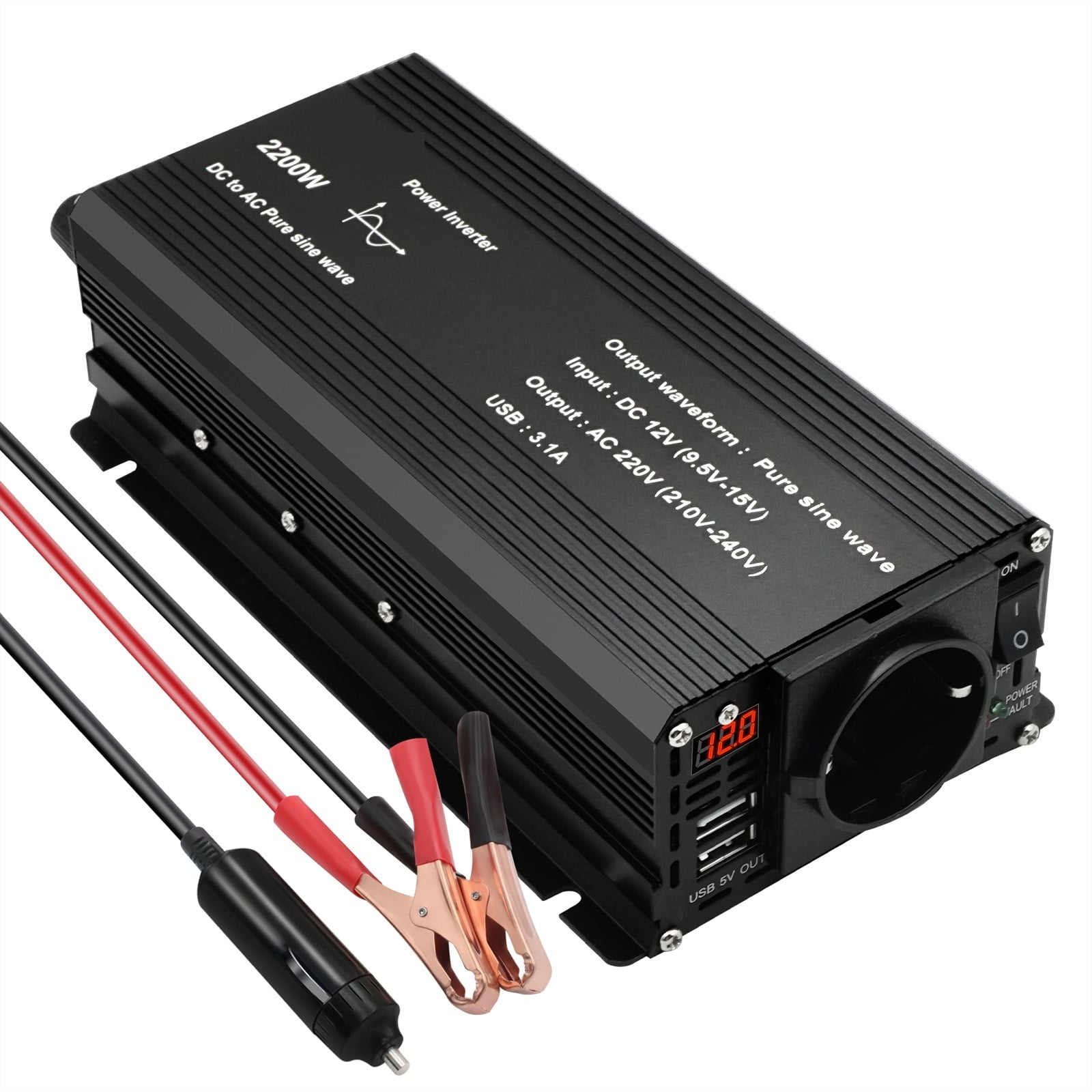 Pure Sine Wave Inverter 1500W/2200W/2600W Converter 12V To 220 230 12 ...
