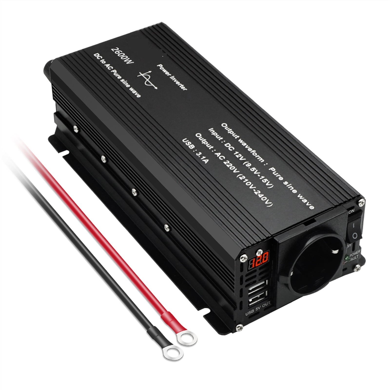 Pure Sine Wave Inverter 1500W/2200W/2600W Converter 12V To 220 230 12 ...