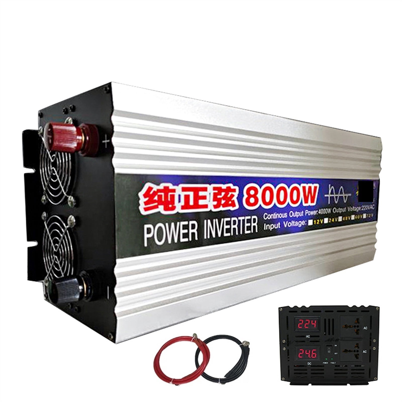 Pure Sine Wave Inverter 5000W 6000W 8000W Pure Sine Wave Inverter DC 12V 24V To AC 220/110 50Hz ...