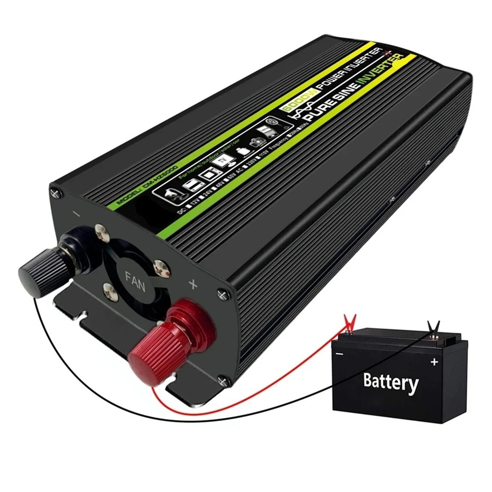 Pure Sine Wave Inverter Car Outdoor Power Outage 12V TO 110 V Power ...