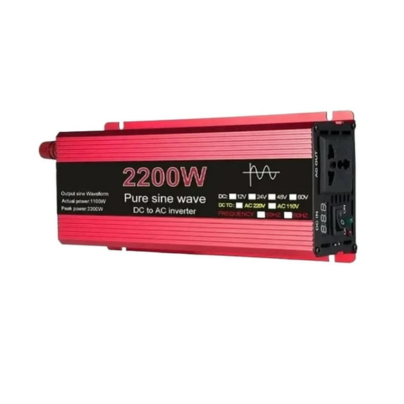 Pure Sine Wave Inverter DC 12V/24V To AC 110/220 1000W 1600W 2200W ...
