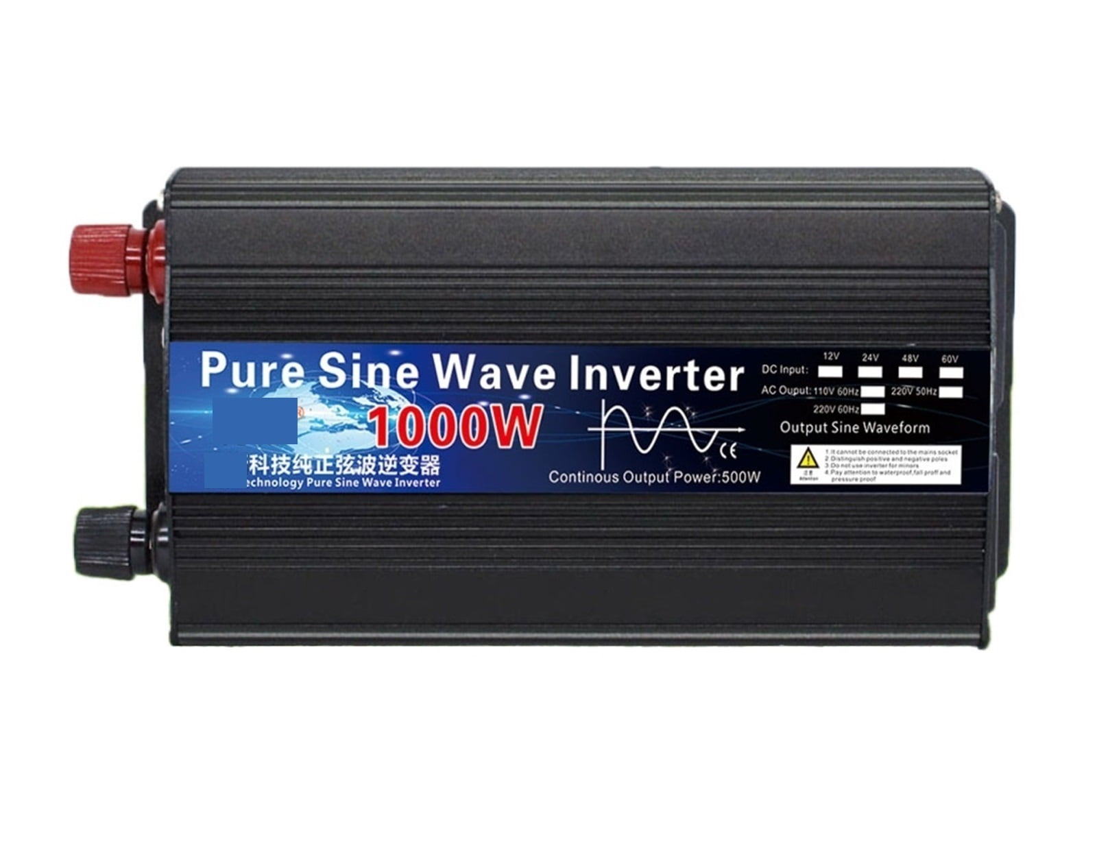Pure Sine Wave Inverter DC 12V 24V to AC 500W 1000W 2000W Power ...