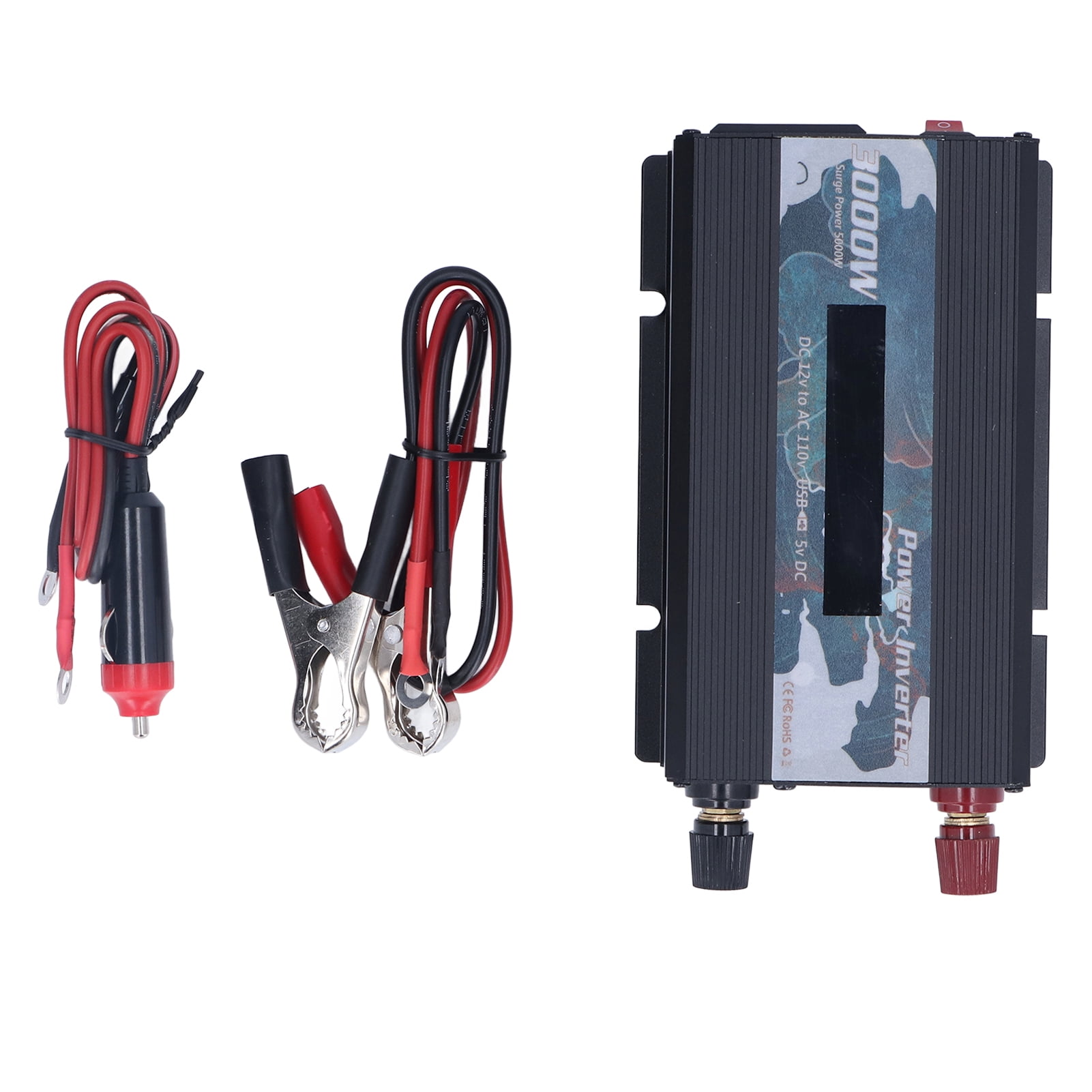 Pure Sine Wave Inverter DC 12V to AC 110V Multifunctional Power Battery ...