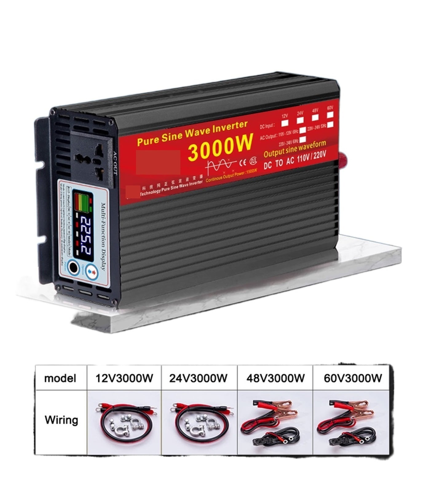 Pure Sine Wave Inverter DC 12v/24v To AC 220V 2000W 3000W 4000W 5000W ...