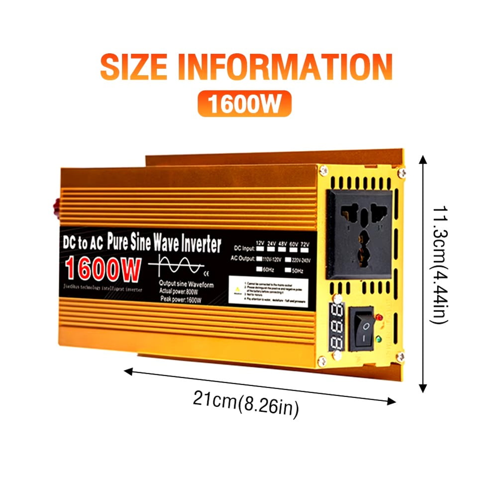 Pure Sine Wave Inverter DC12V To AC220V 3000W Voltage Converter ...