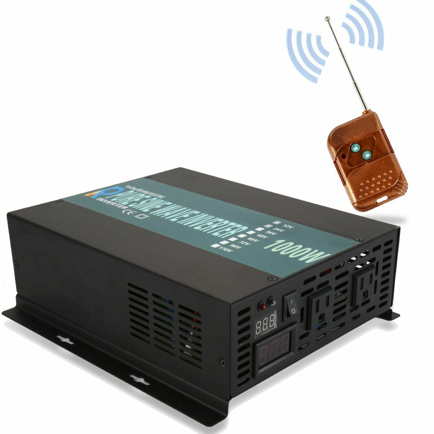 Pure Sine Wave Power Inverter 1000W 12VDC to 120VAC RV/Home Solar ...