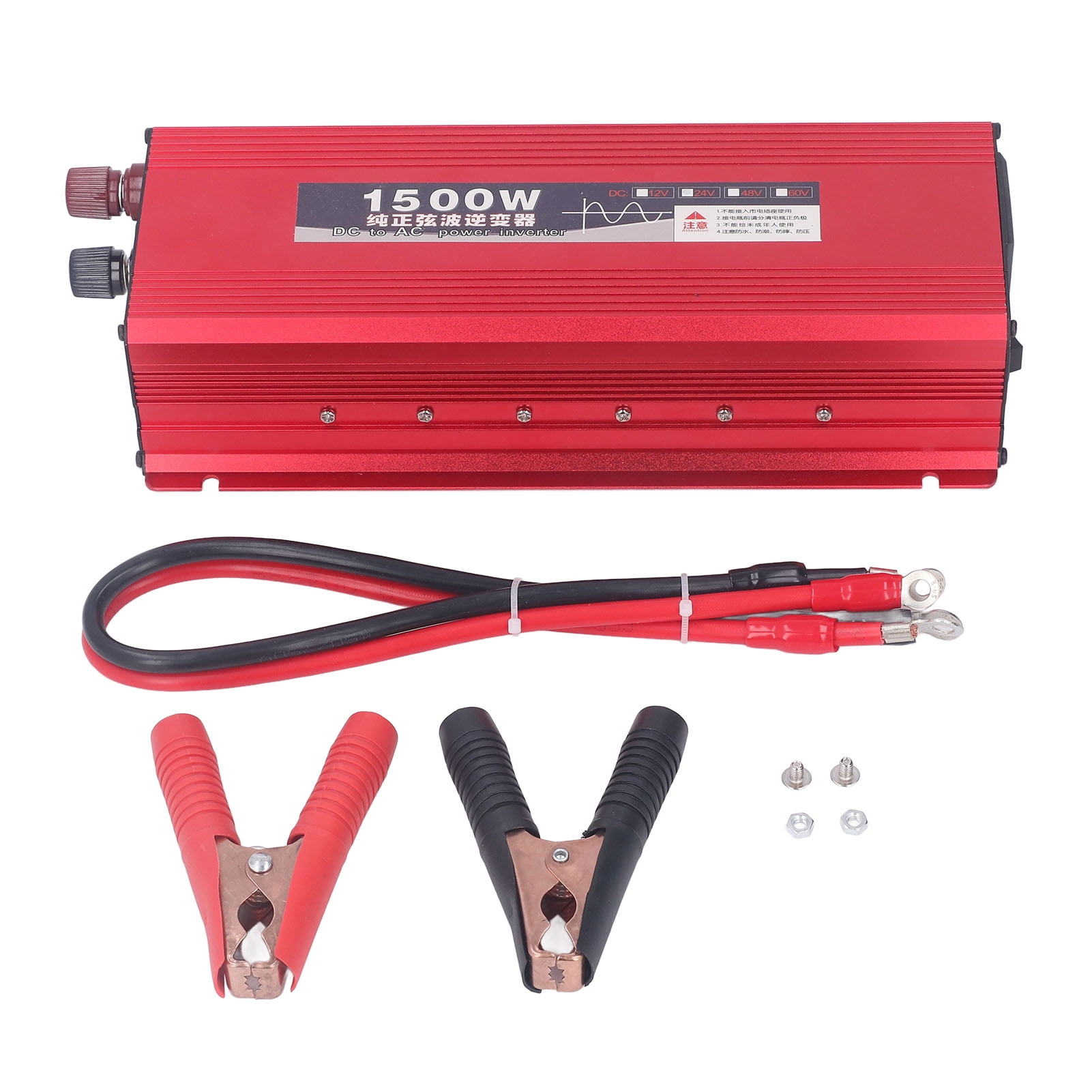 Pure Sine Wave Power Inverter, 1500W Remote Control DC12V to AC220V ...