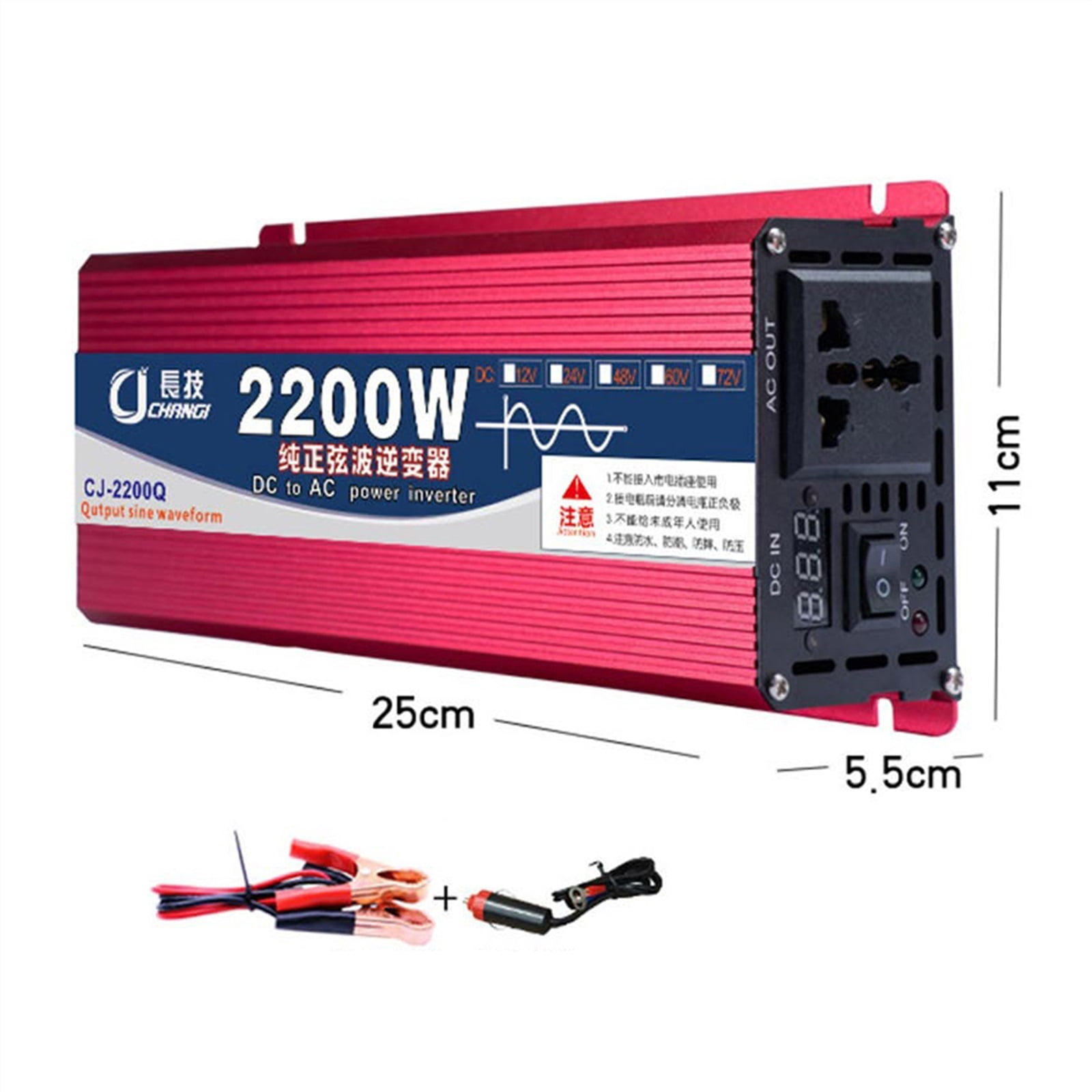 Pure Sine Wave Power Inverter 1600W 2200W 3000W Pure Sine Wave Inverter 12V 220/110 Voltage ...