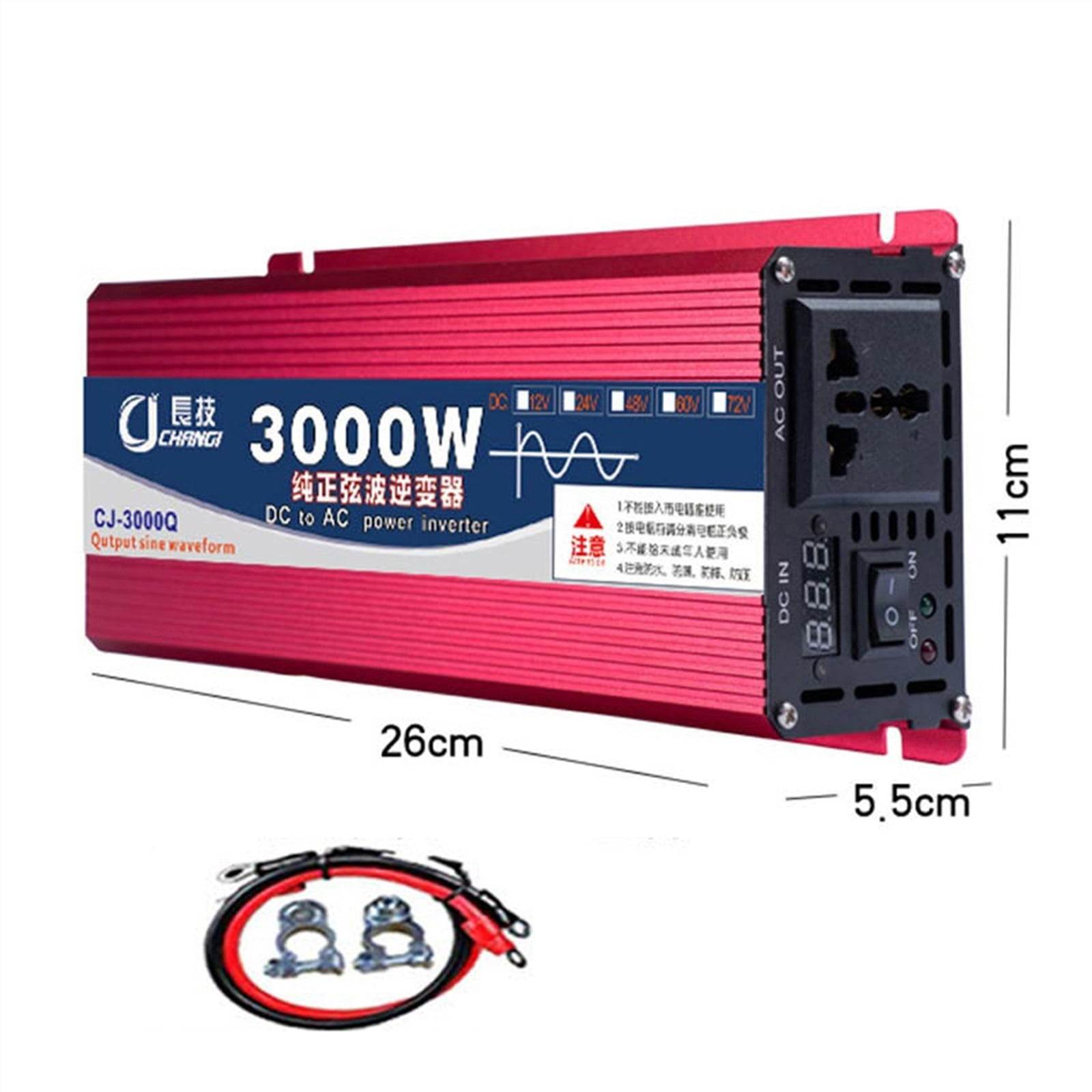 Pure Sine Wave Power Inverter 1600W 2200W 3000W Pure Sine Wave Inverter 12V 220/110 Voltage ...