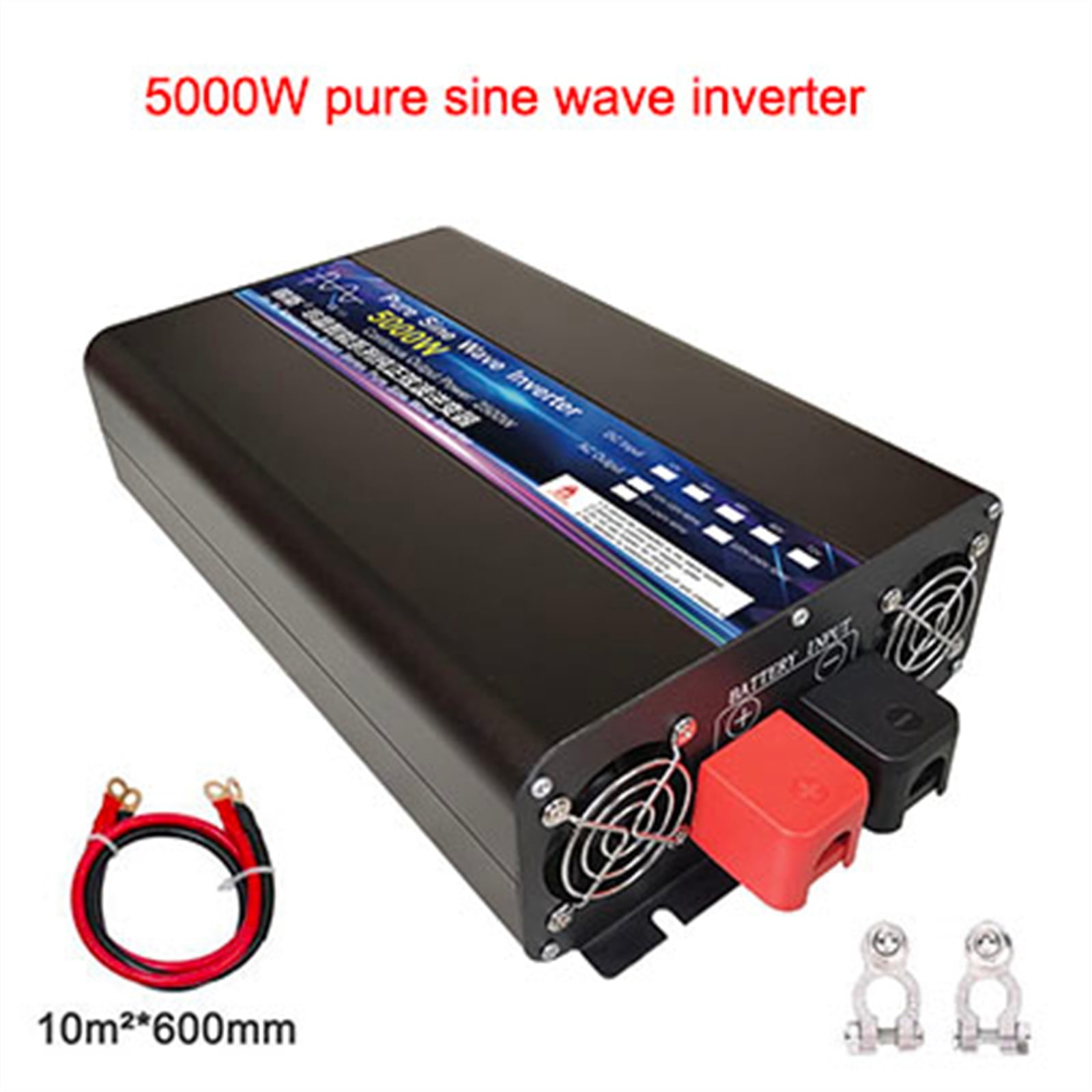Pure Sine Wave Power Inverter 4000W 5000W DC 12V 24V 48V To AC220V Portable Power Bank Converter ...