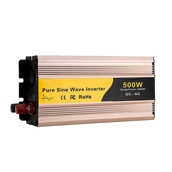 Pure Sine Wave Power Inverter 500 Watt for Home, DC 12V to AC110V for ...