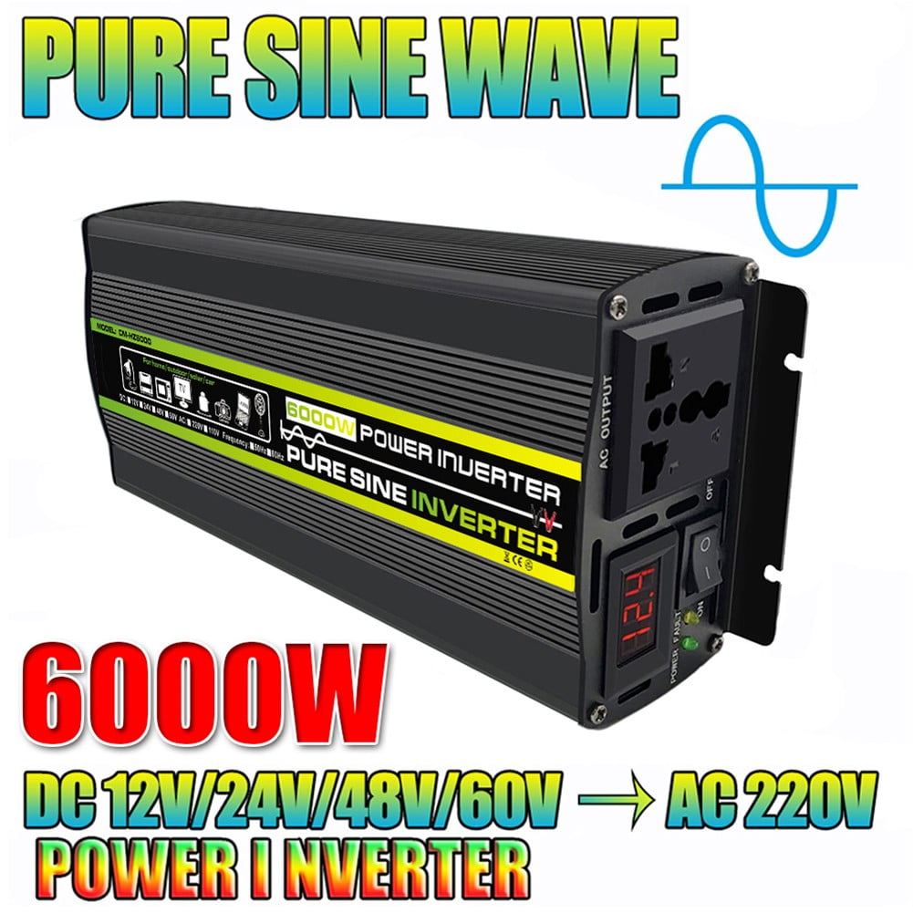 Pure Sine Wave Power Inverter Solar Car Wave Inverter 1000W 12V/24V 220V DC Inverters Power ...