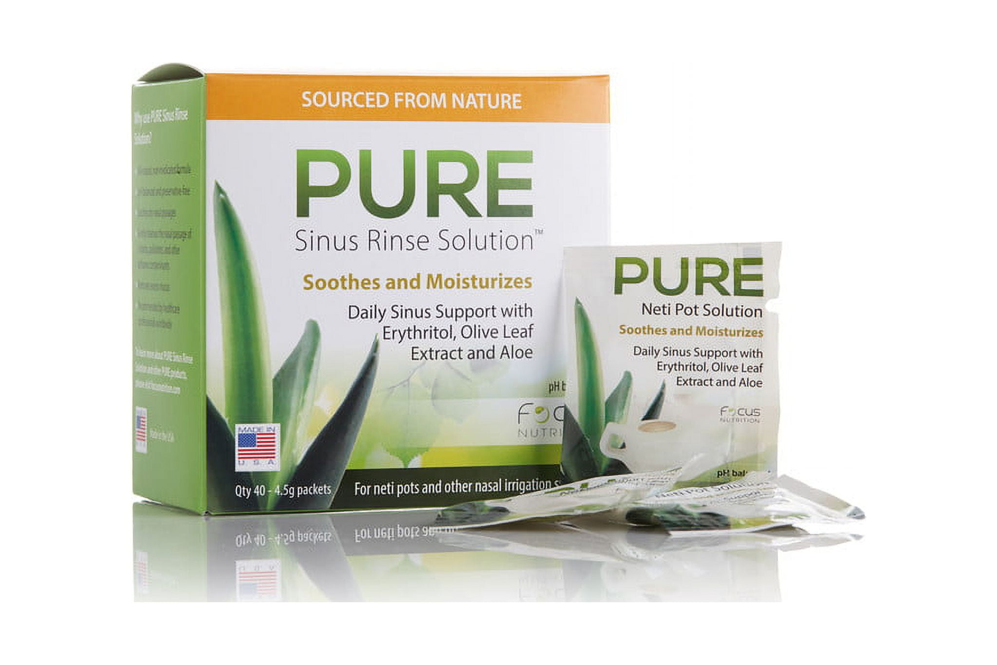Pure Sinus Rinse Solution Packets, 40 Ct - Walmart.com